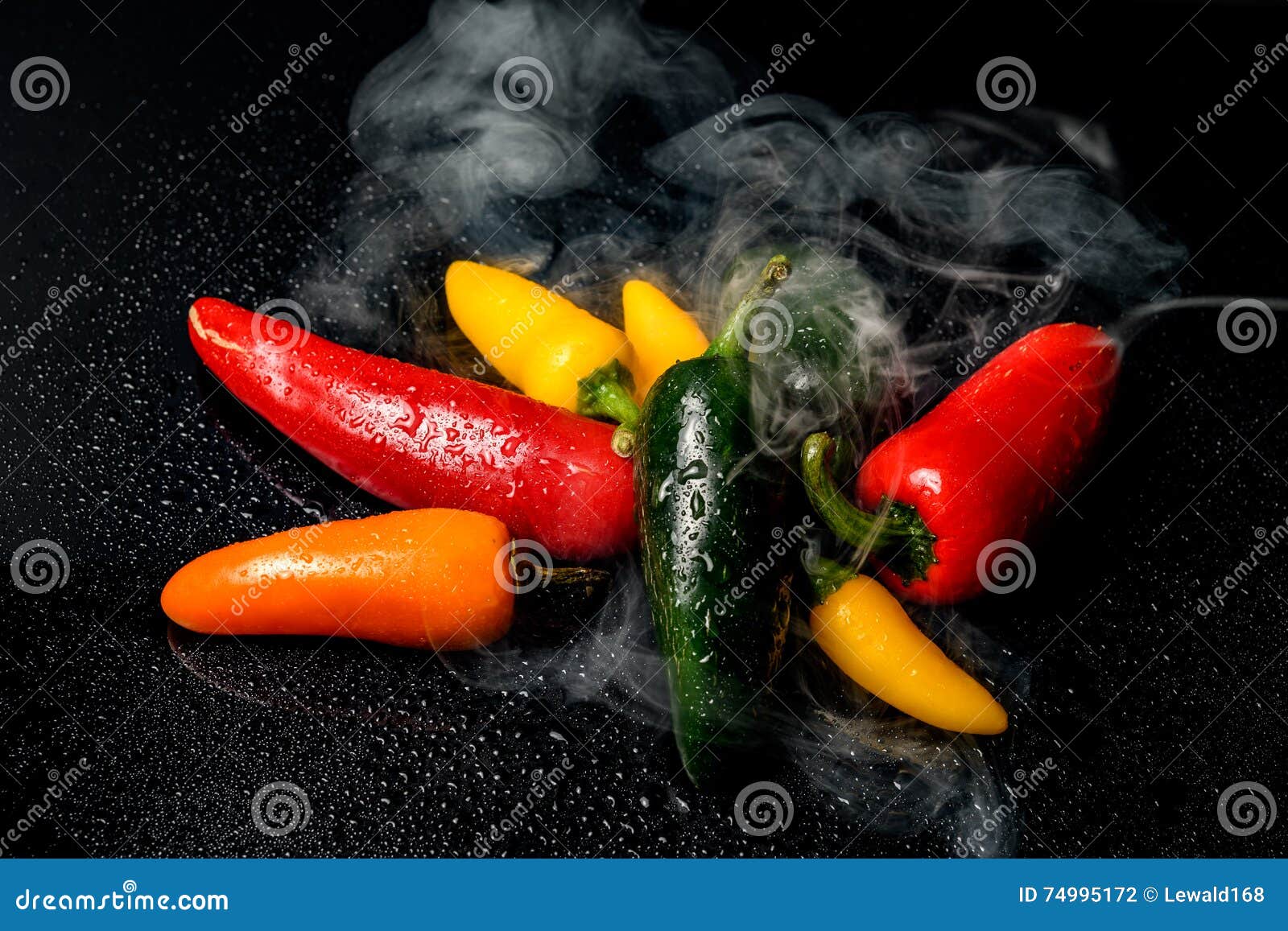 Chilli stock photo. Image of peppers, produce, smoke - 74995172