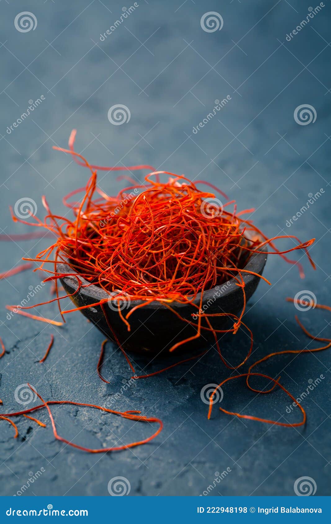 Chilli Threads in Small Bowl on Dark Background Stock Photo - Image of ...