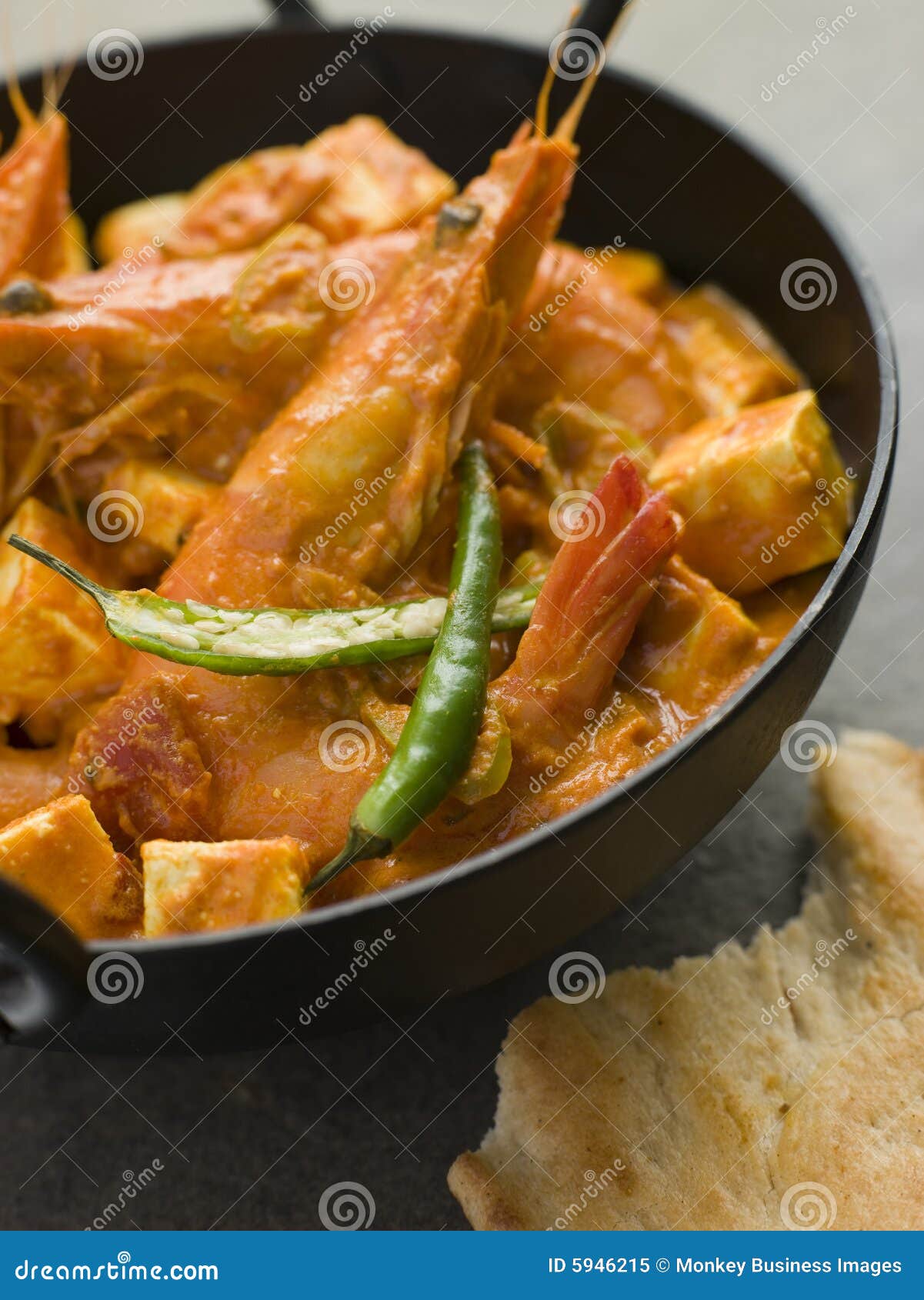 Chilli Tiger Prawns and Paneer Cheese Stock Image - Image of foods ...