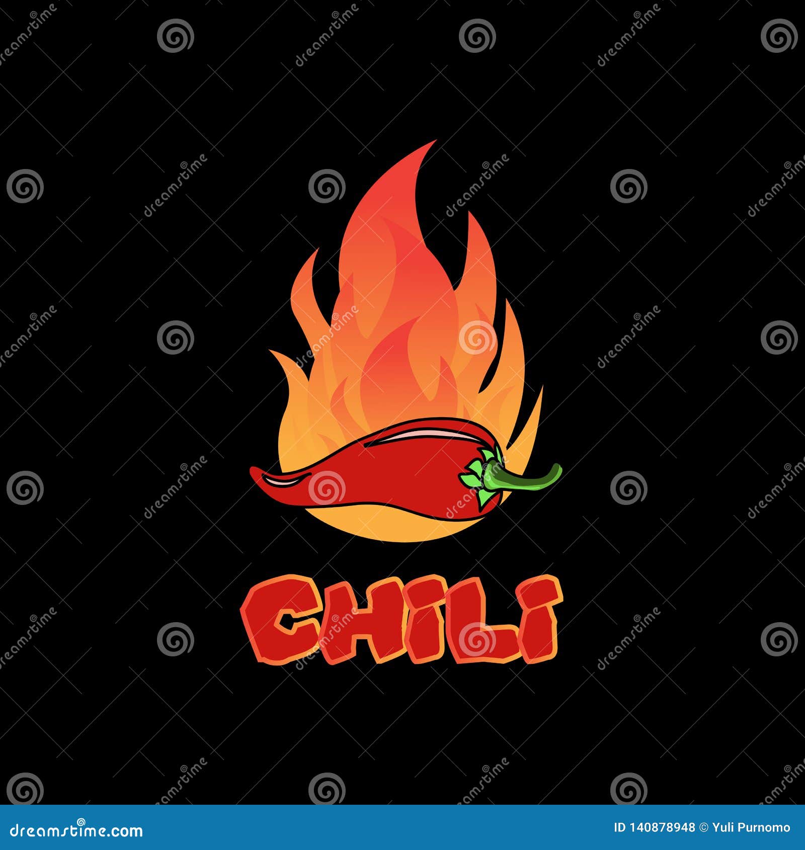 Chilli Vector Icon Illustration. Cute Vegetable. Flat Cartoon Style ...