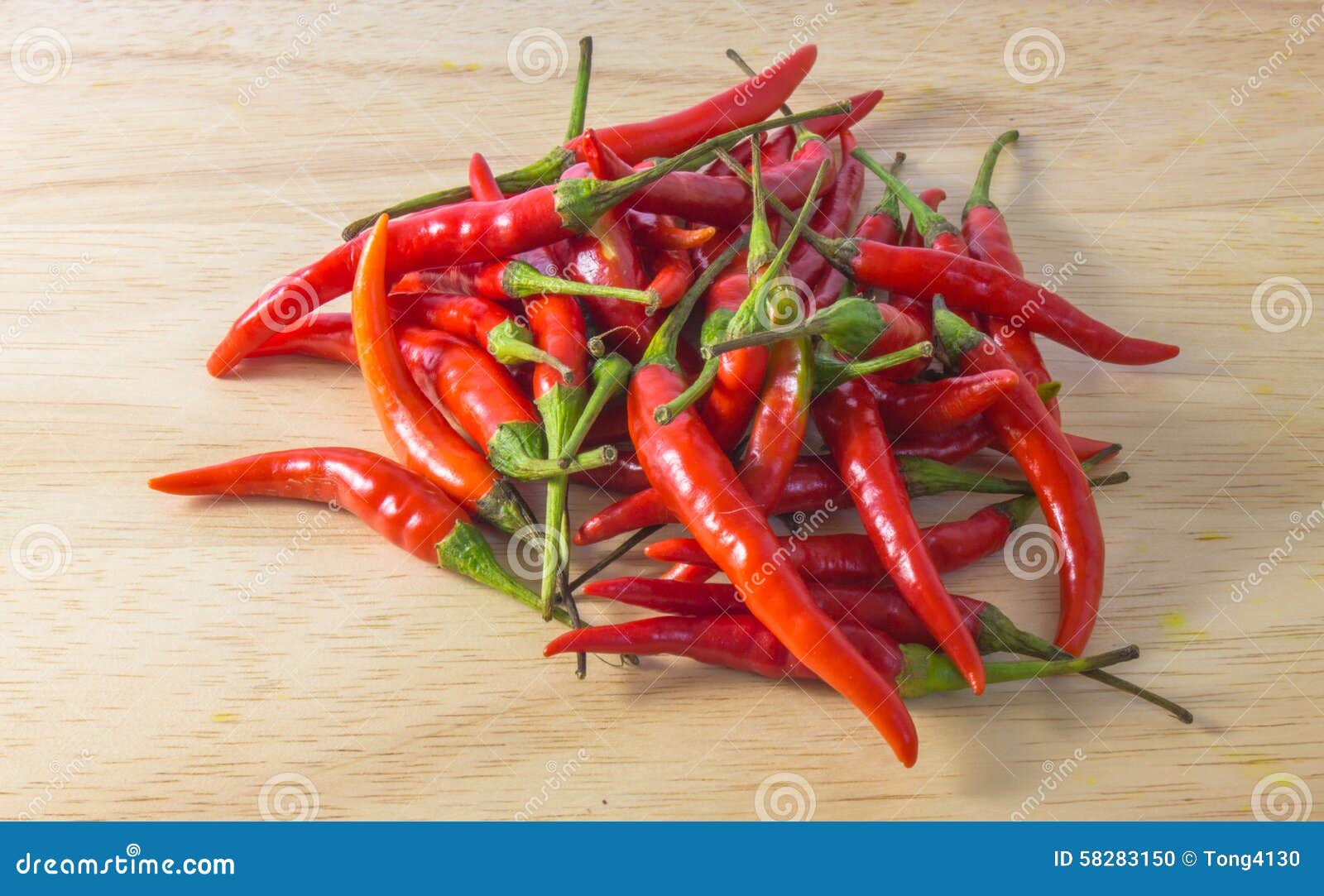 The chilli on wood stock photo. Image of board, ingredient - 58283150