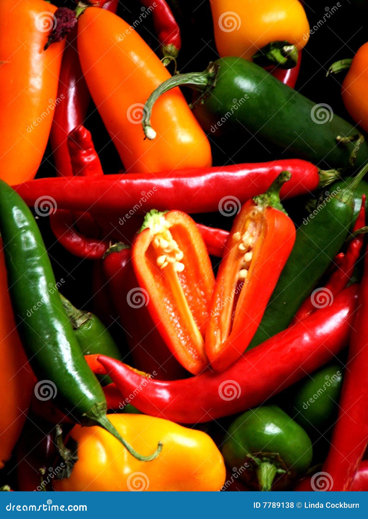 Chillies stock photo. Image of chilli, green, split, peppers - 7789138