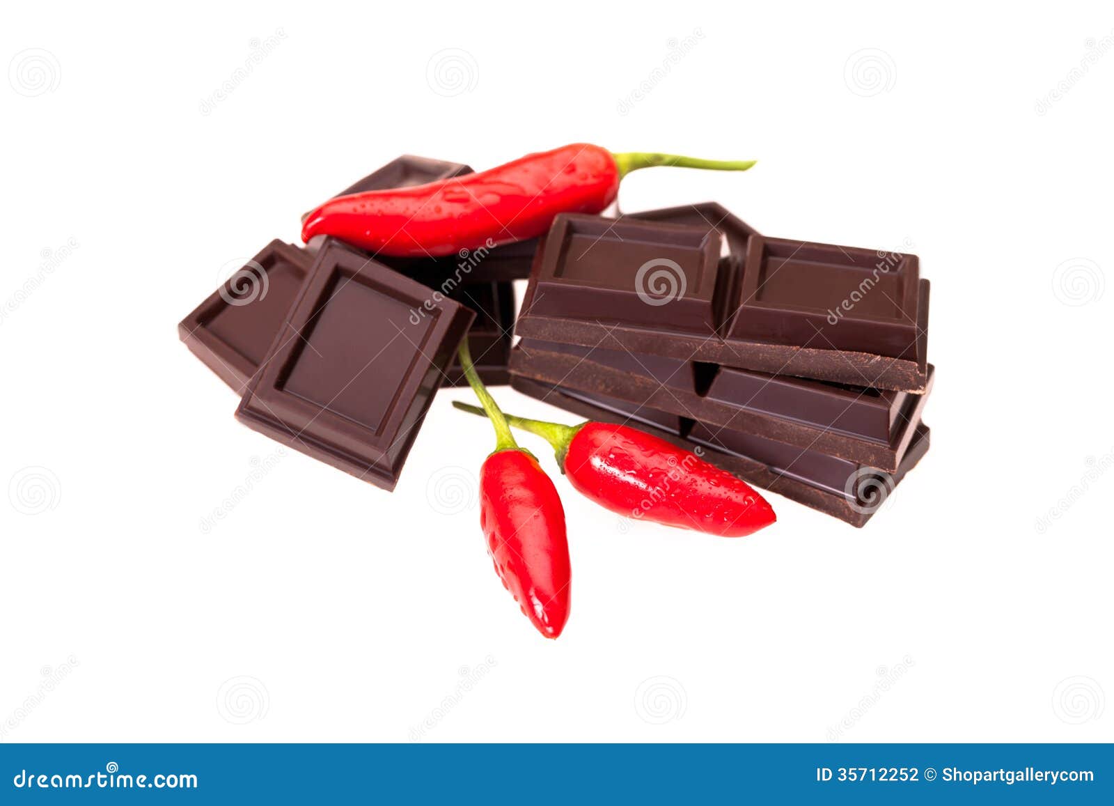 Chillies and Chocolate stock photo. Image of chillies - 35712252