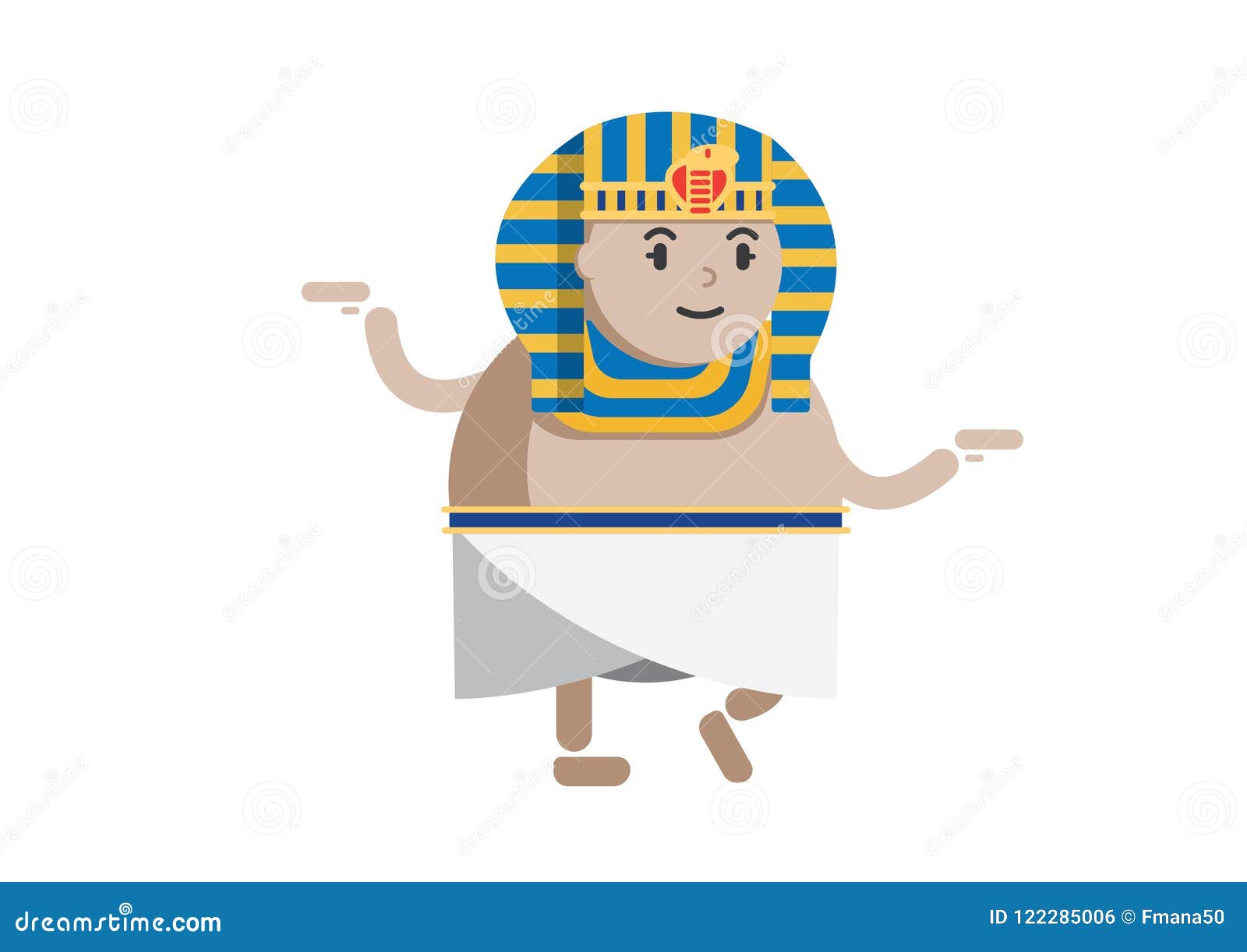 Chilling Egypt Pharoah Dancing In White Background. Stock Photography ...