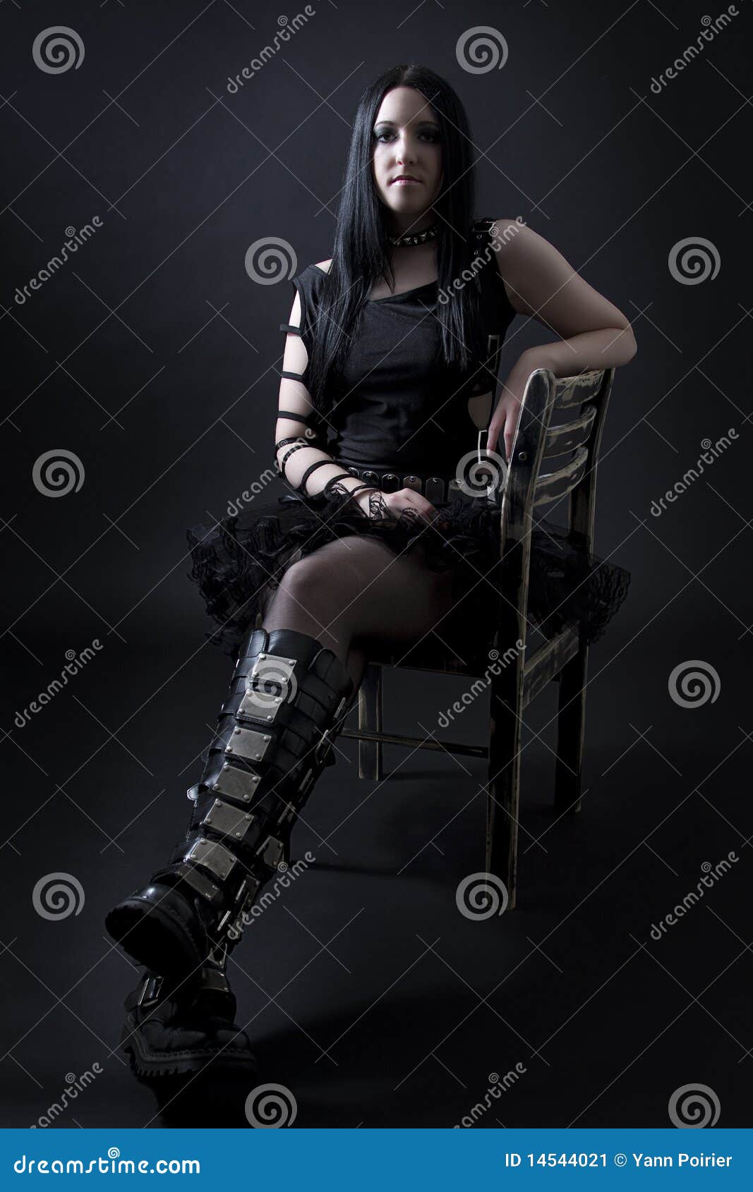 Chilling goth stock image. Image of girl, young, despair - 14544021