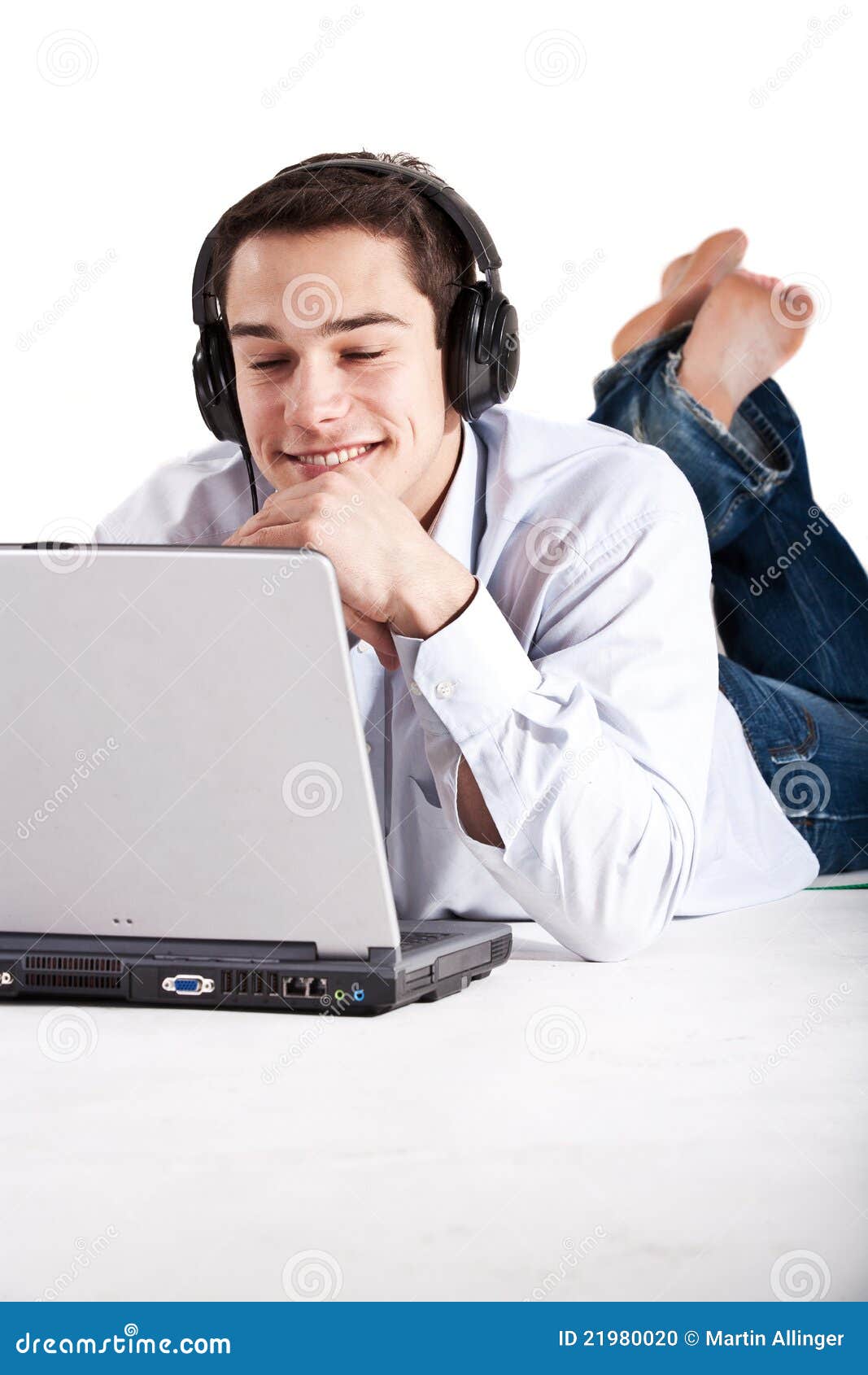 Chilling at Home with Music Stock Photo - Image of european, caucasian ...