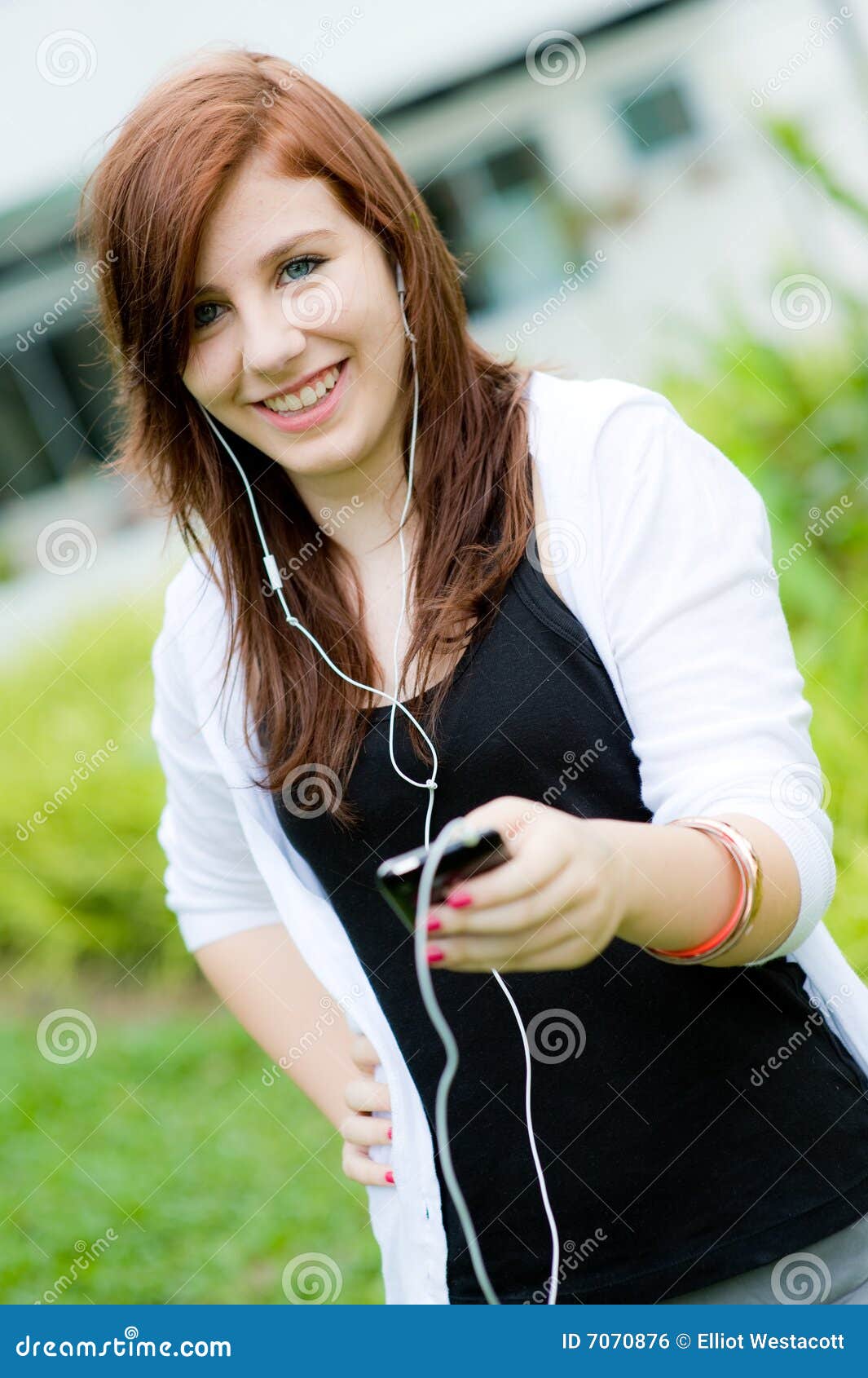 Chilling Out stock photo. Image of girl, smiling, garden - 7070876