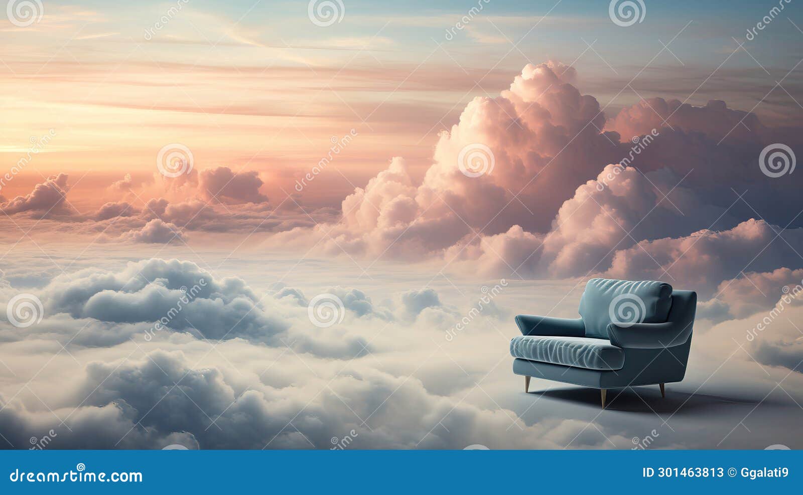 A Chilling Relax Place Over the Clouds, Wallpaper Design Stock ...