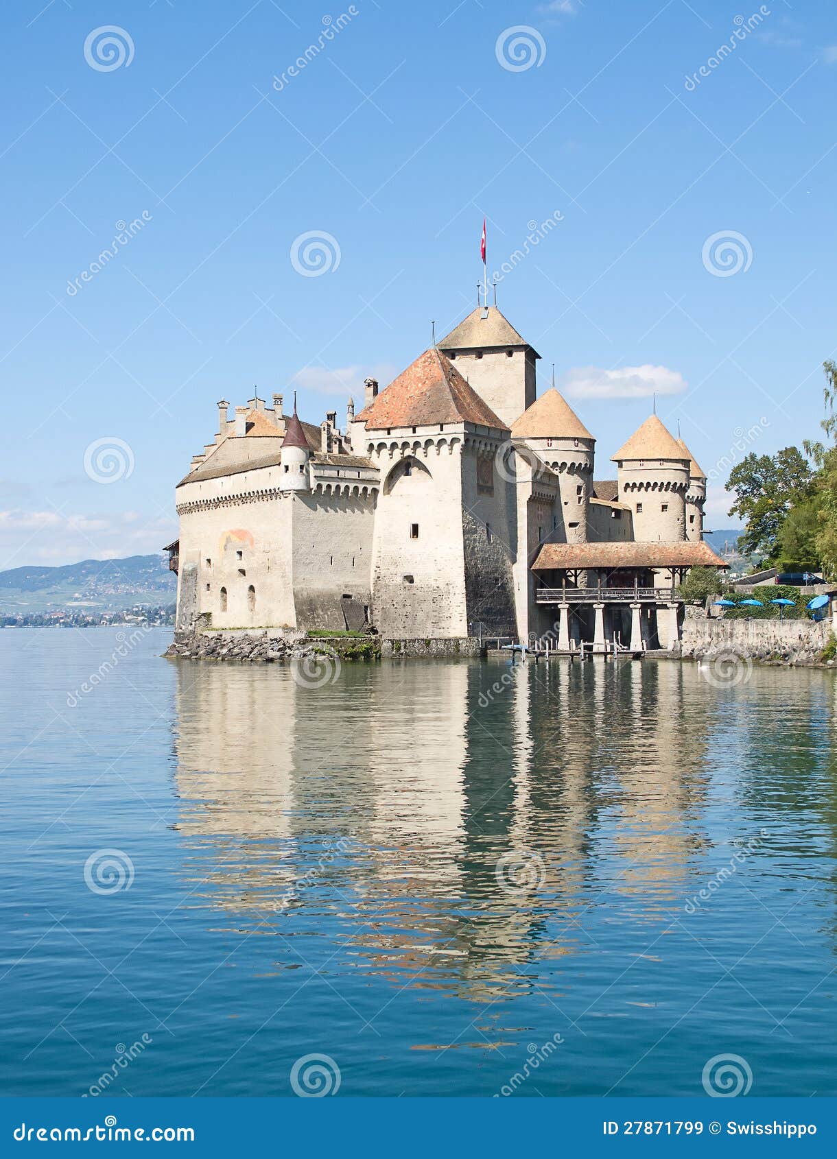Chillon castle editorial stock image. Image of moat, lord - 27871799