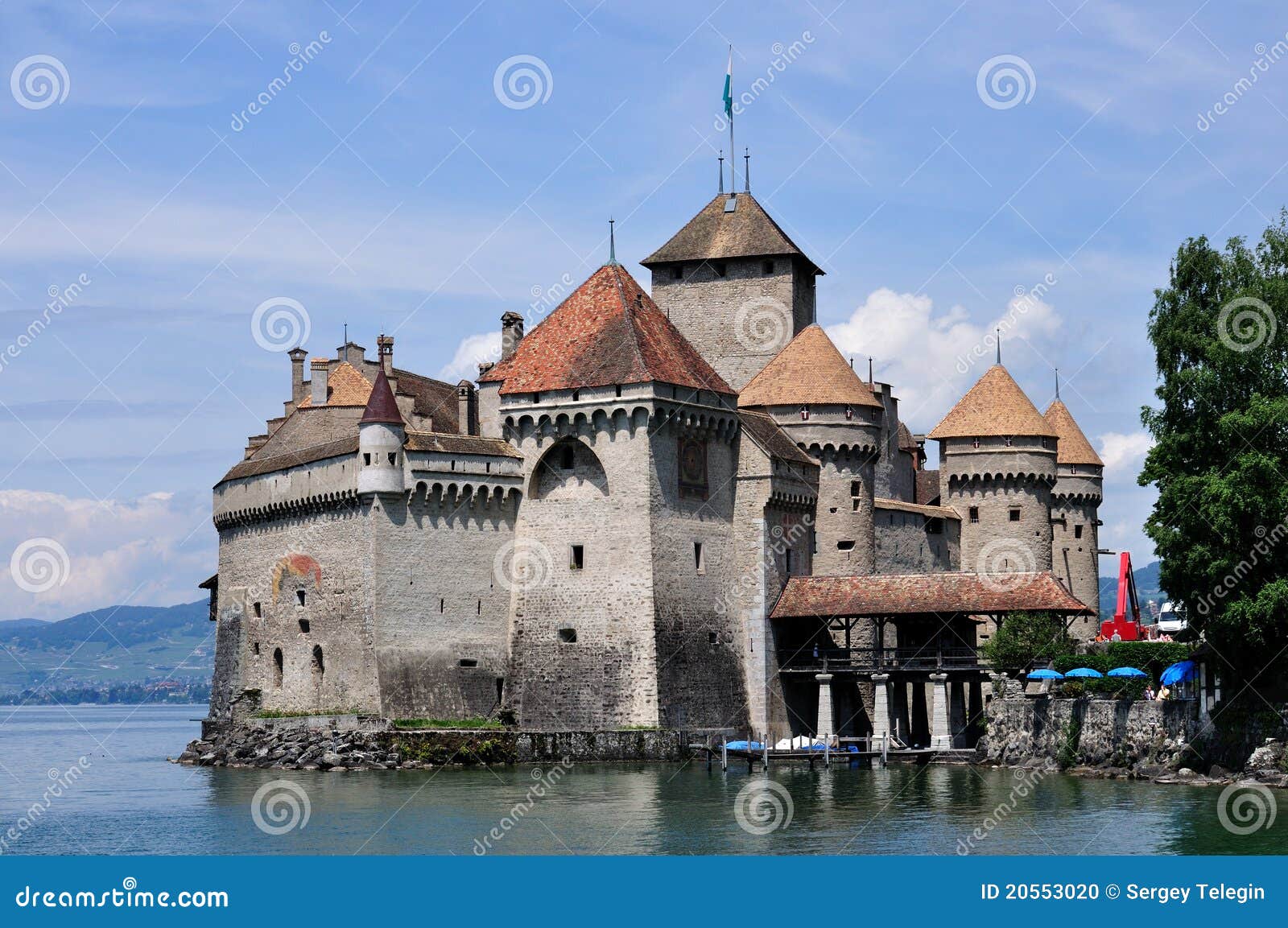 The Chillon Castle, Geneva Lake, Switzerland Editorial Image - Image of ...