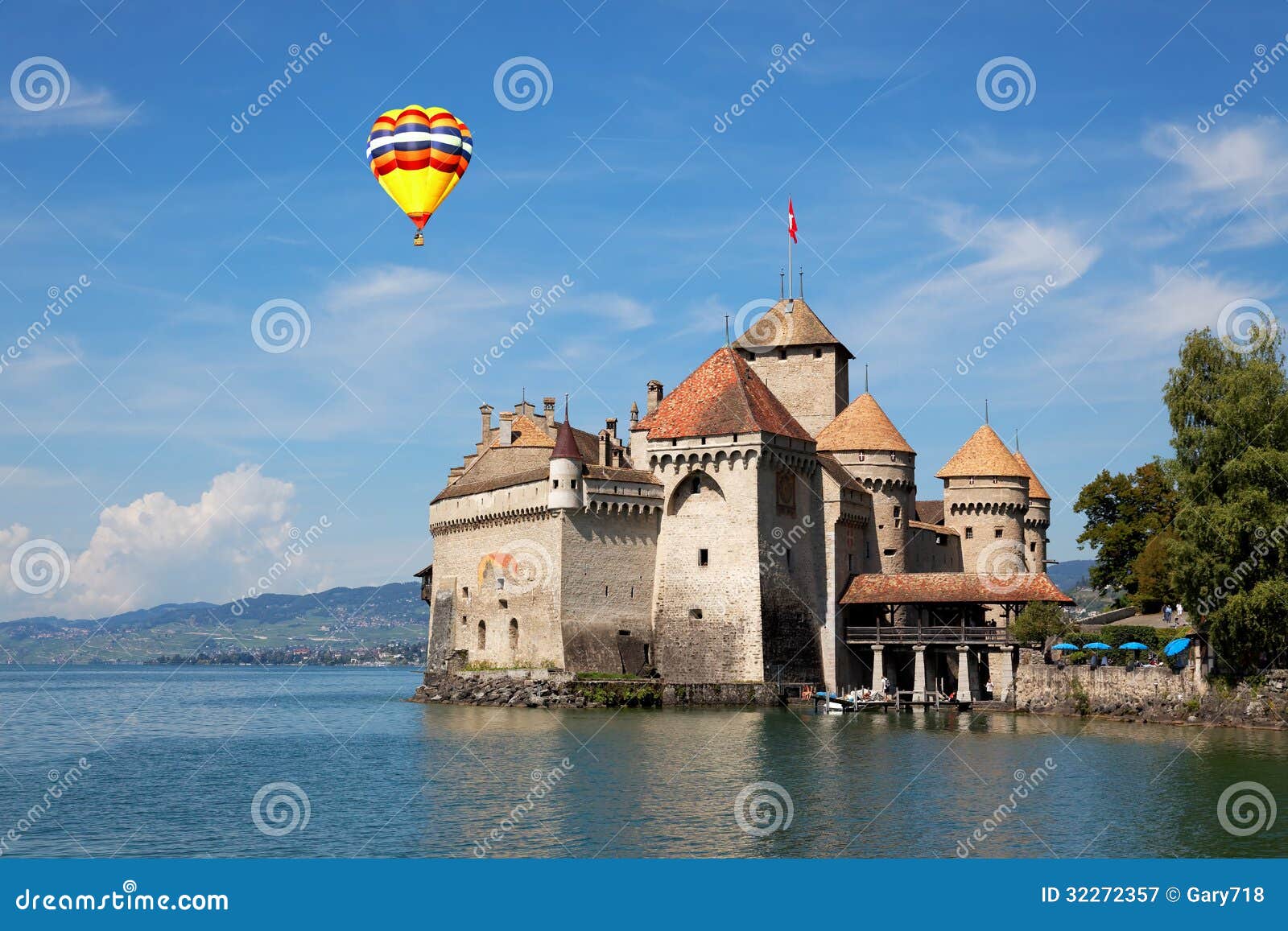The Chillon Castle at Lake Geneva in Switzerland Editorial Photography ...