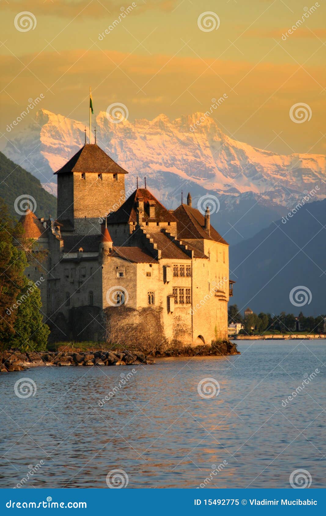 The Chillon Castle in Montreux (Vaud), Switzerland Editorial Image ...