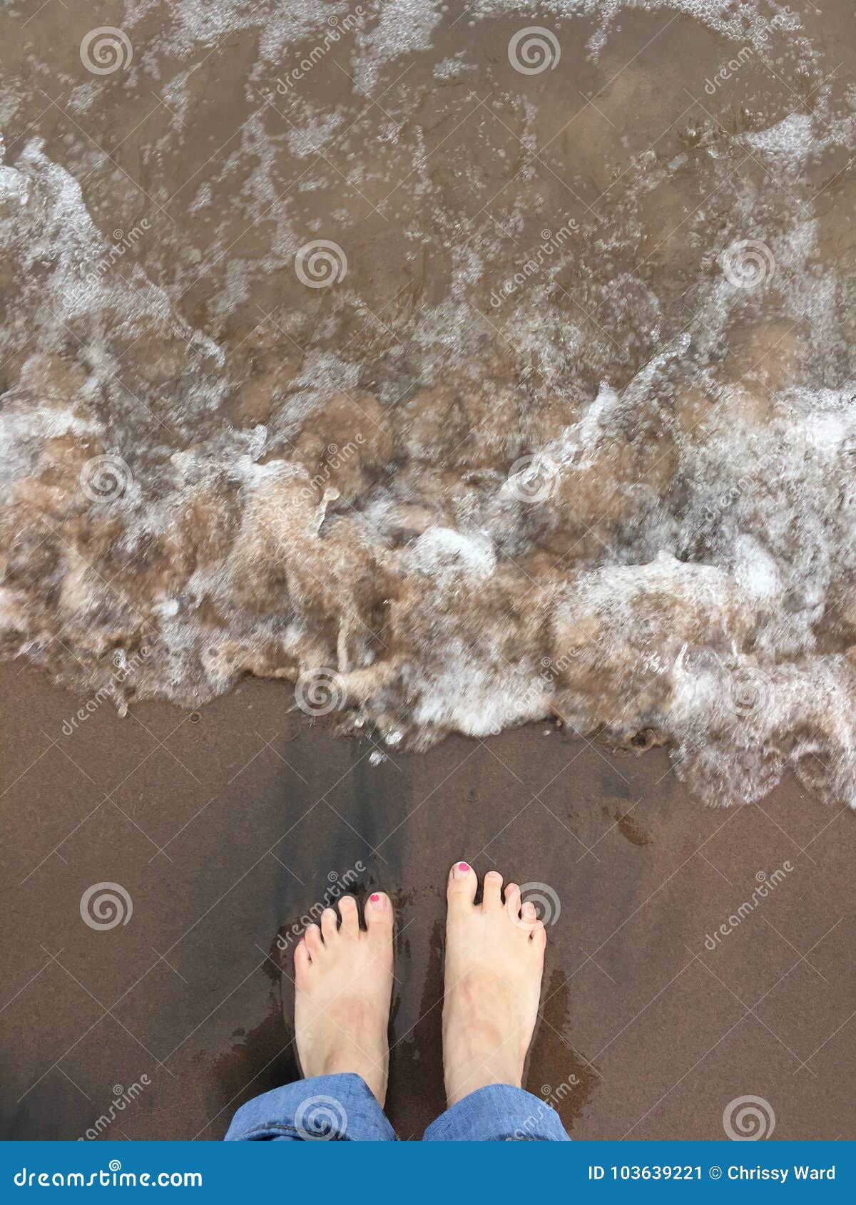 Chilly Beach Day stock image. Image of waves, water - 103639221
