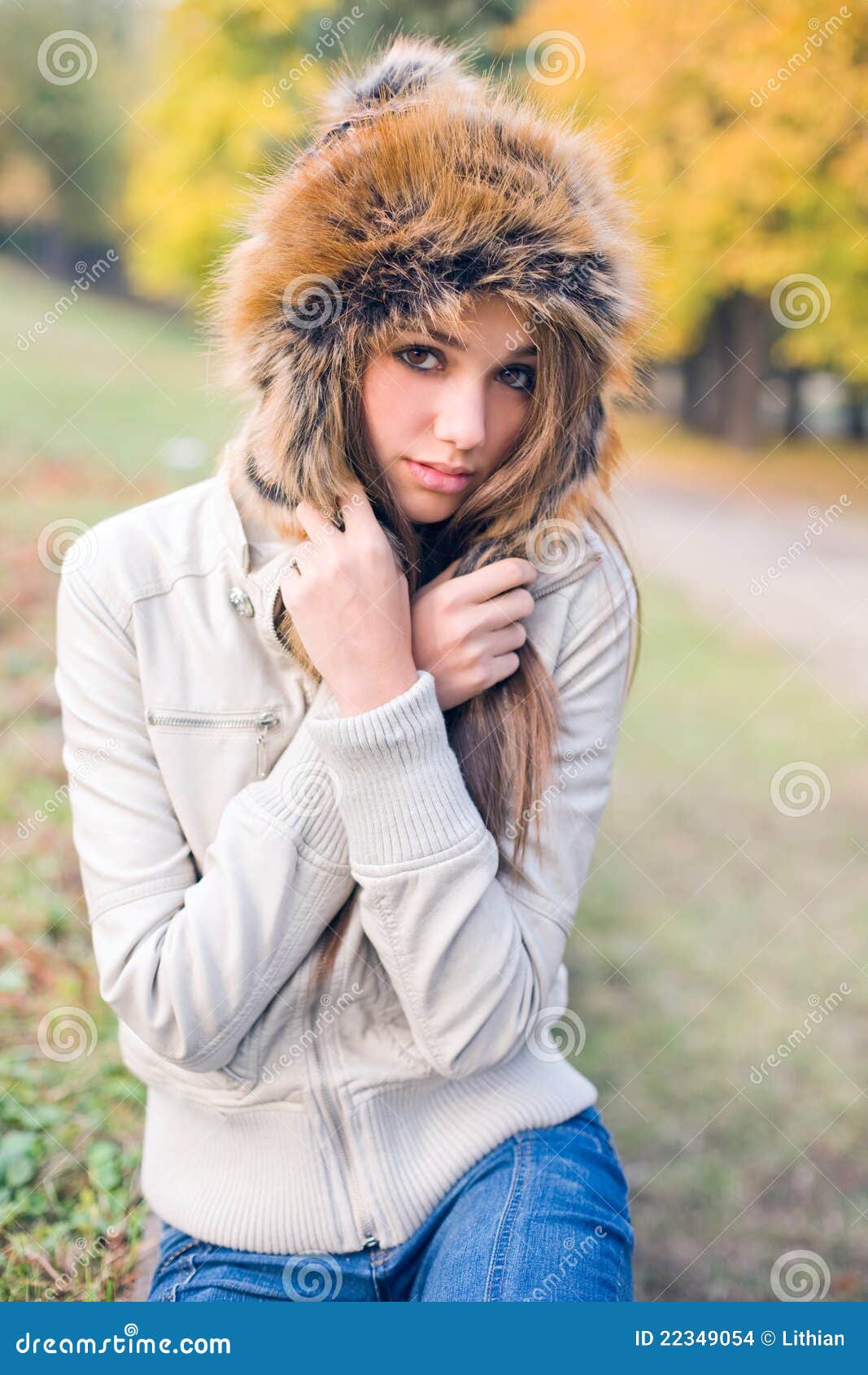 Chilly weather... stock photo. Image of nature, female - 22349054