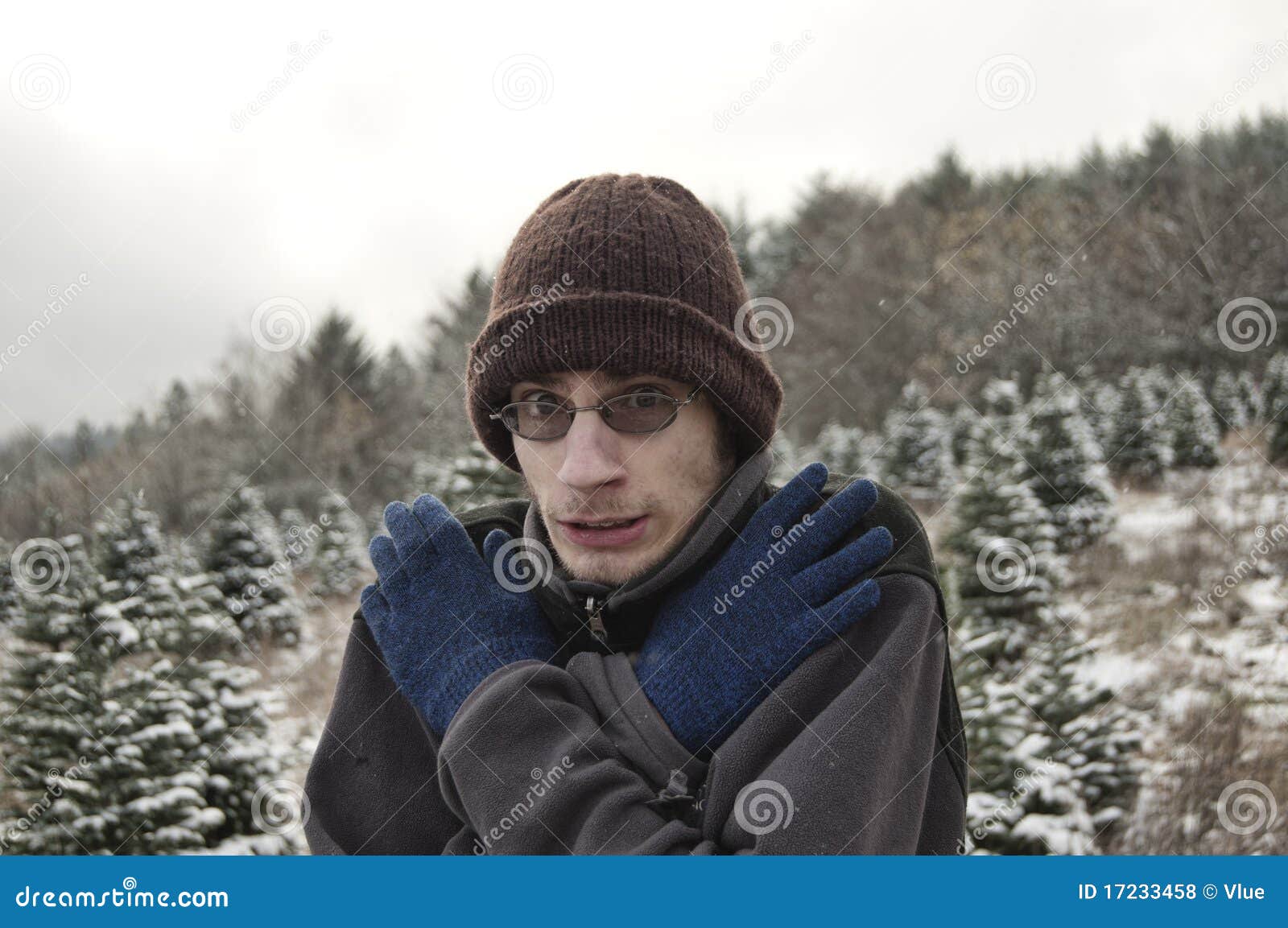 Chilly Winter Snow stock photo. Image of beanie, outside - 17233458
