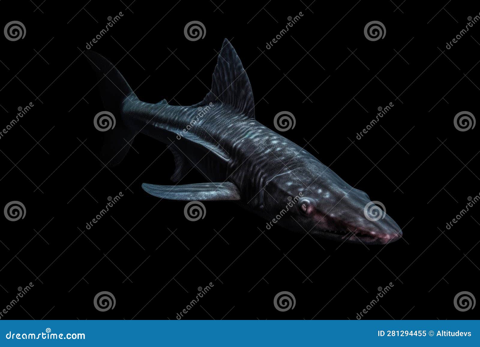Chimaera Ghost Shark Gliding Gracefully in the Darkness Stock ...