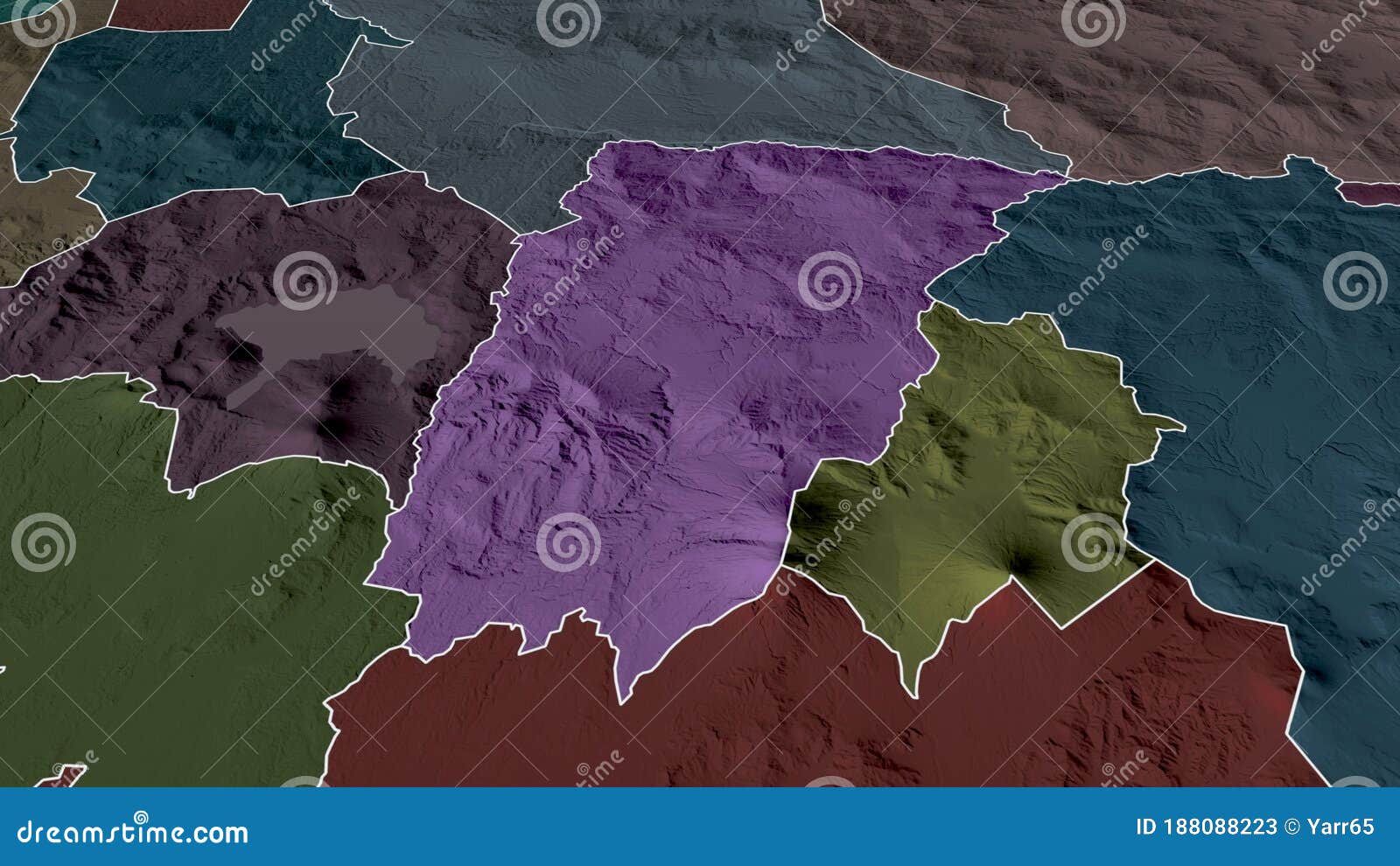 Chimaltenango, Guatemala - Highlighted. Administrative Stock ...