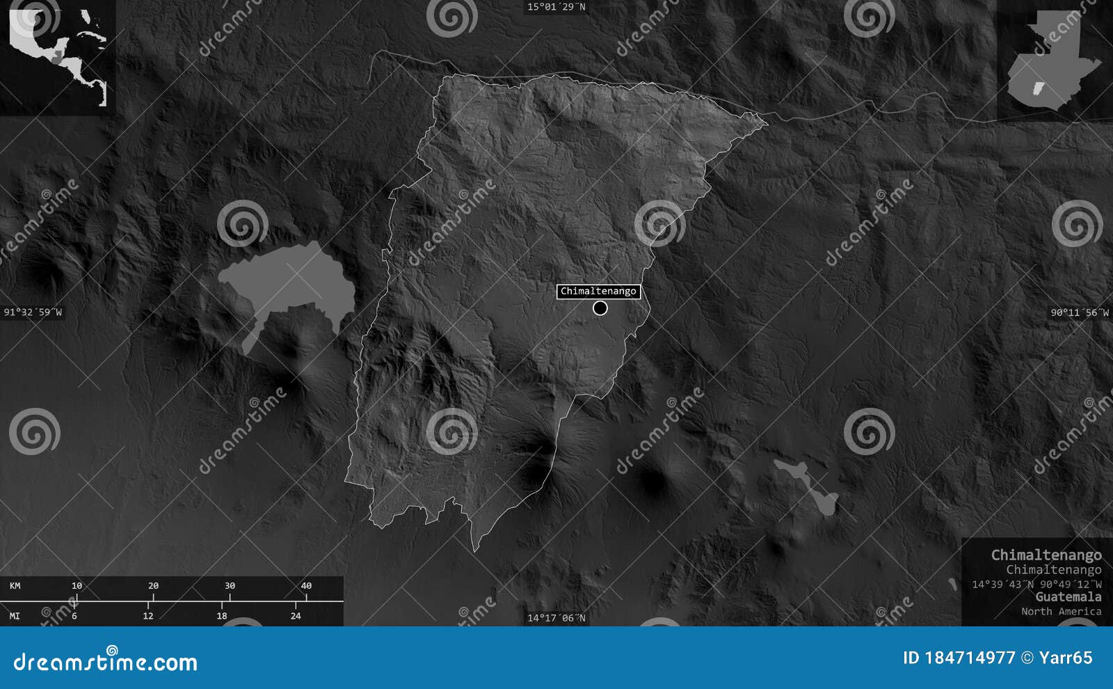 Chimaltenango, Guatemala - Composition. Grayscale Stock Illustration ...