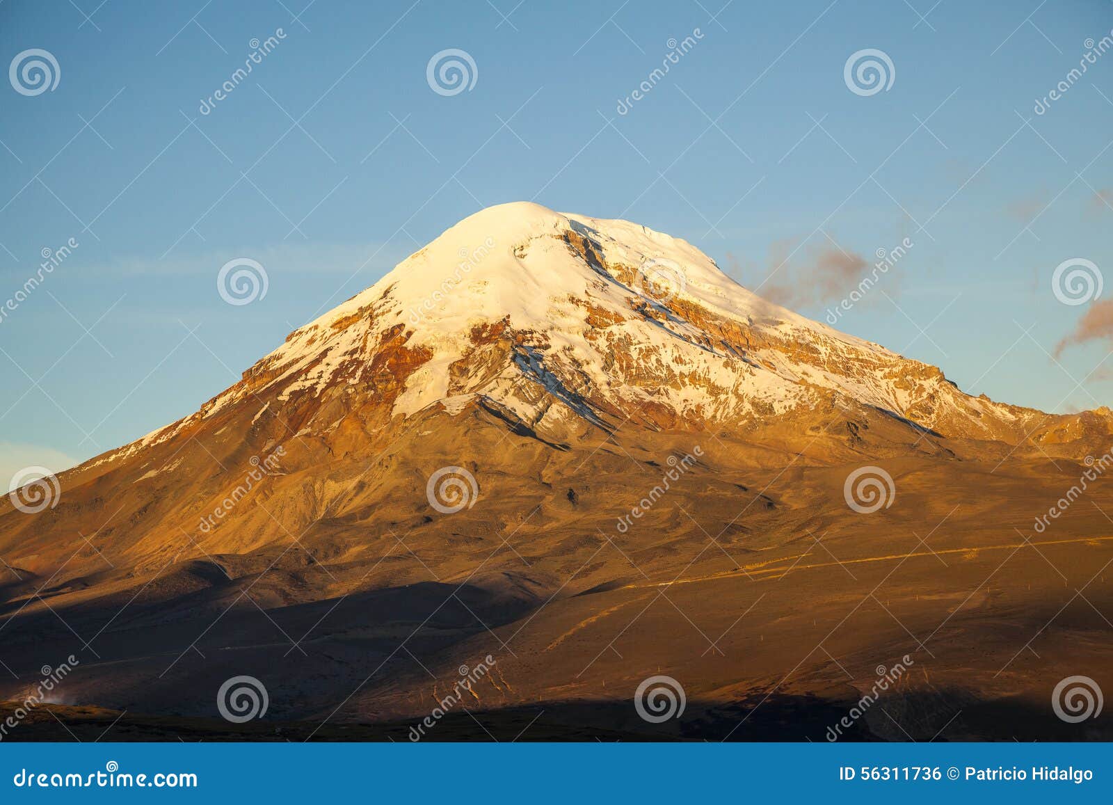 Chimborazo Volcano at Sunset. Stock Photo - Image of national, travel ...
