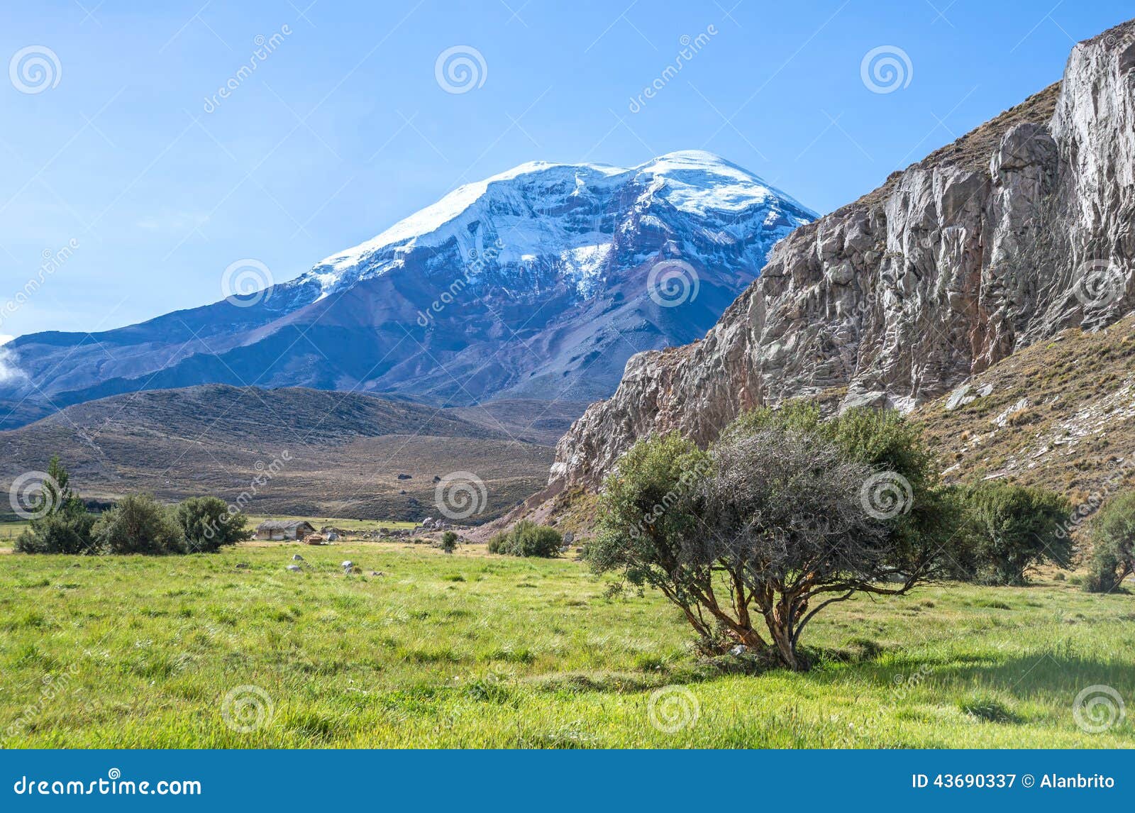 Chimborazo volcano stock image. Image of america, rock - 43690337