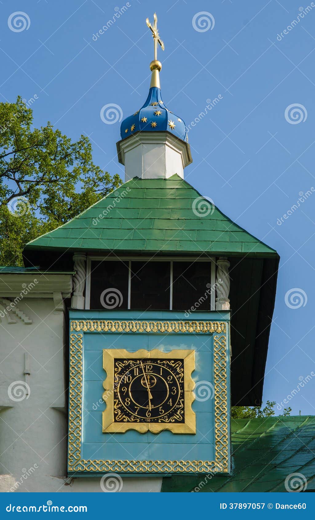 Chime stock image. Image of cross, dome, monastery, clock - 37897057