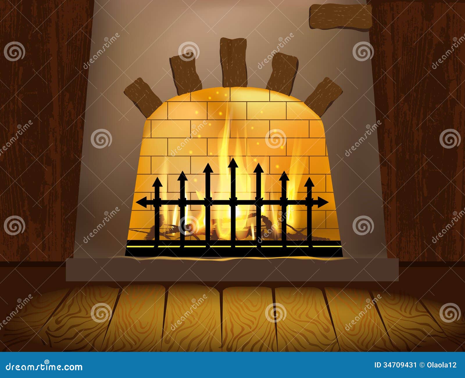 Chimenea ilustración del vector. Ilustración de lugar - 34709431
