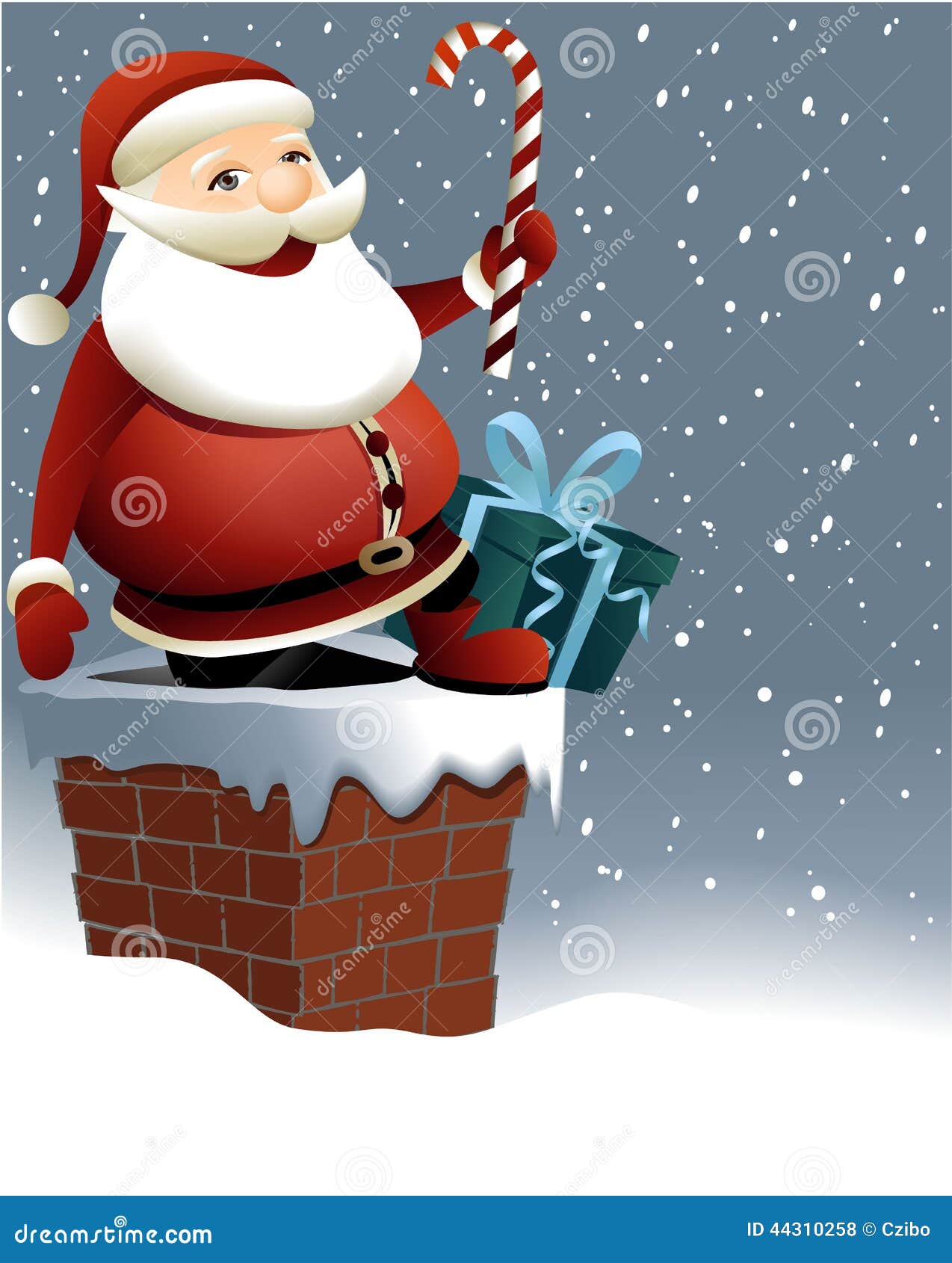 Chimenea De Santa Claus Y De La Navidad Ilustración del Vector ...