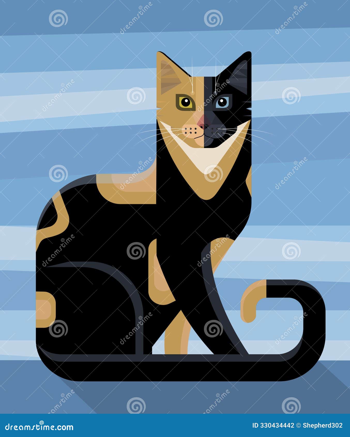 Chimera cat stock illustration. Illustration of carnivore - 330434442