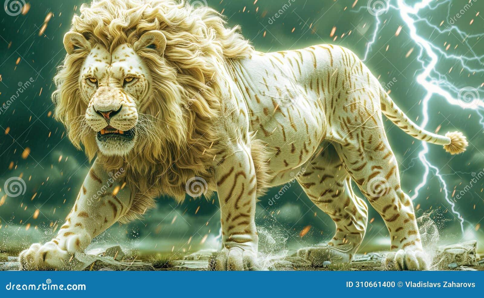 A Chimera, Combining Features of Different Animals Flying in the Sky ...