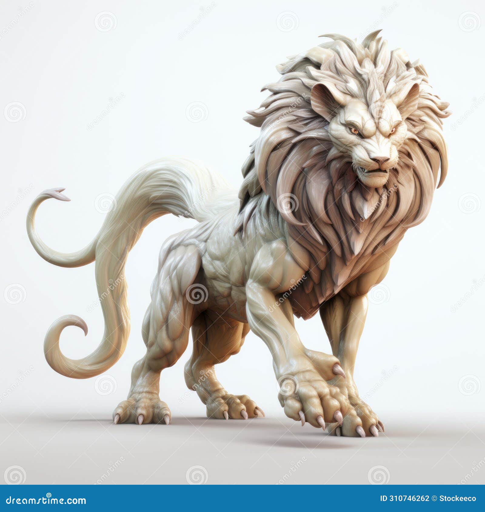 3d Cel Shaded Chimera Pose with White Background Full Body Stock ...
