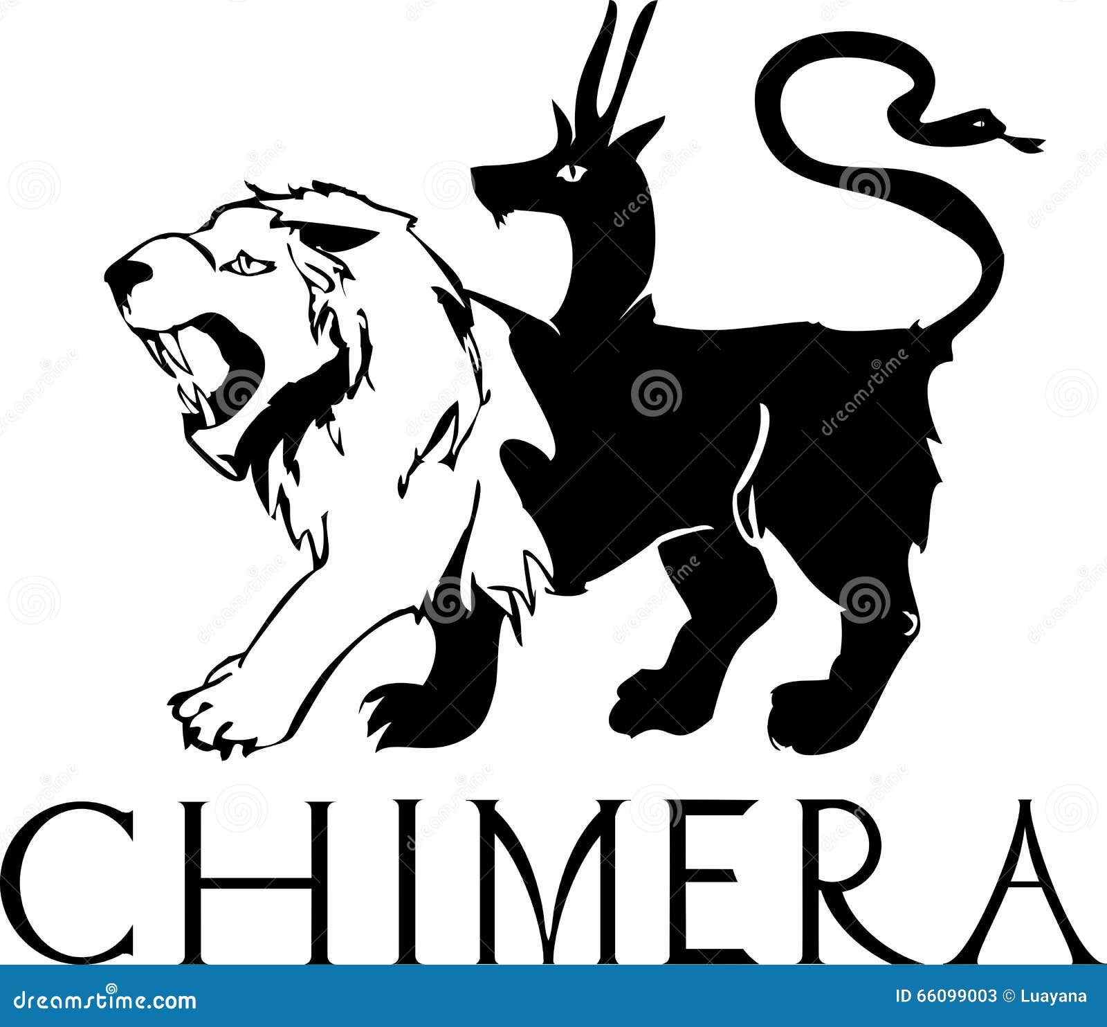 Chimera stock vector. Illustration of legend, myth, mythology - 66099003
