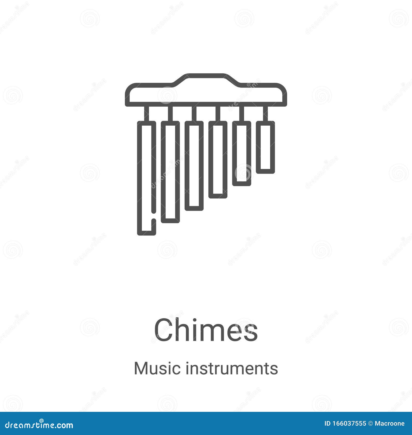 Chimes Icon Vector from Music Instruments Collection. Thin Line Chimes ...