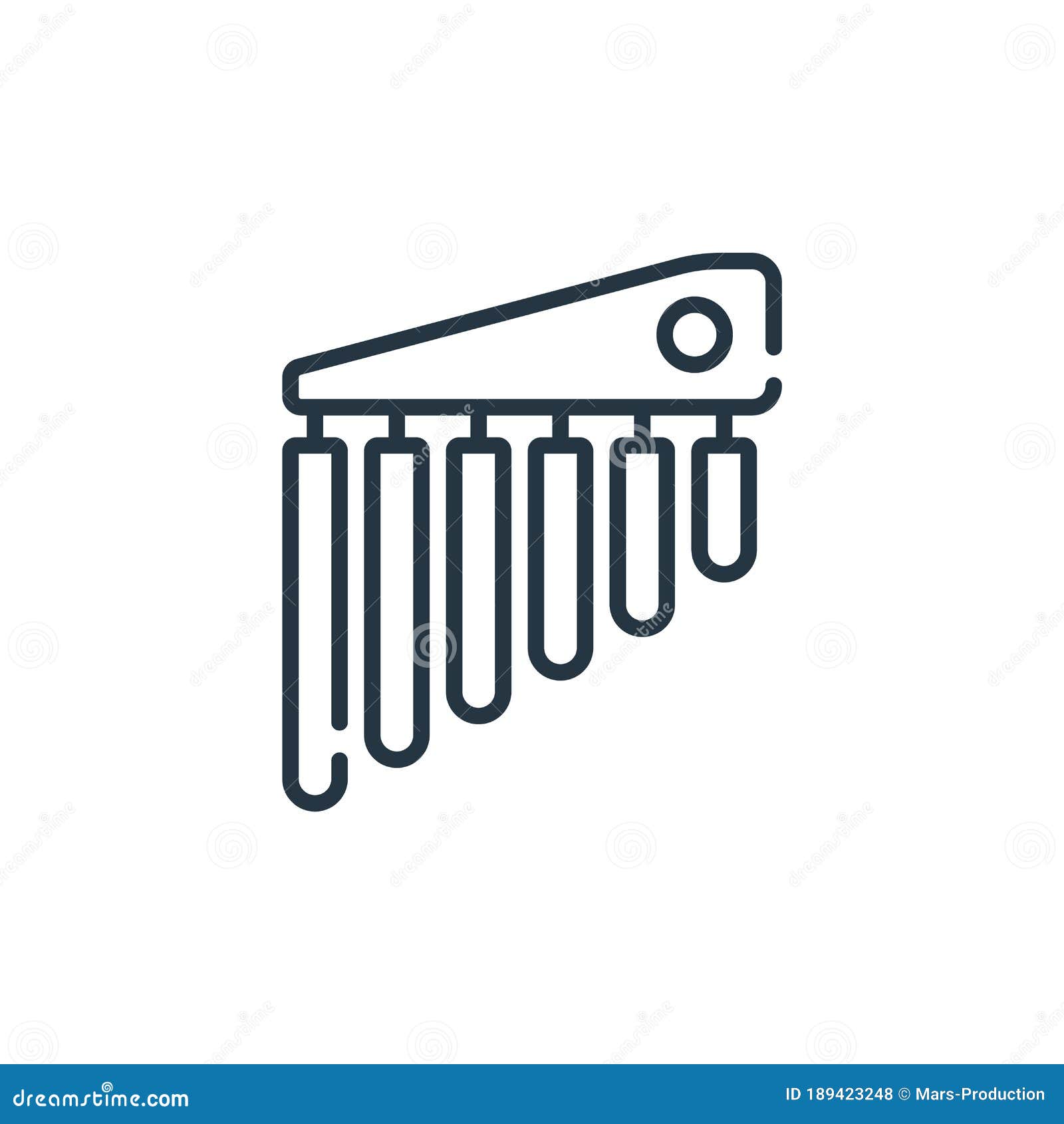 Chimes Vector Icon On White Background. Flat Vector Chimes Icon Symbol ...