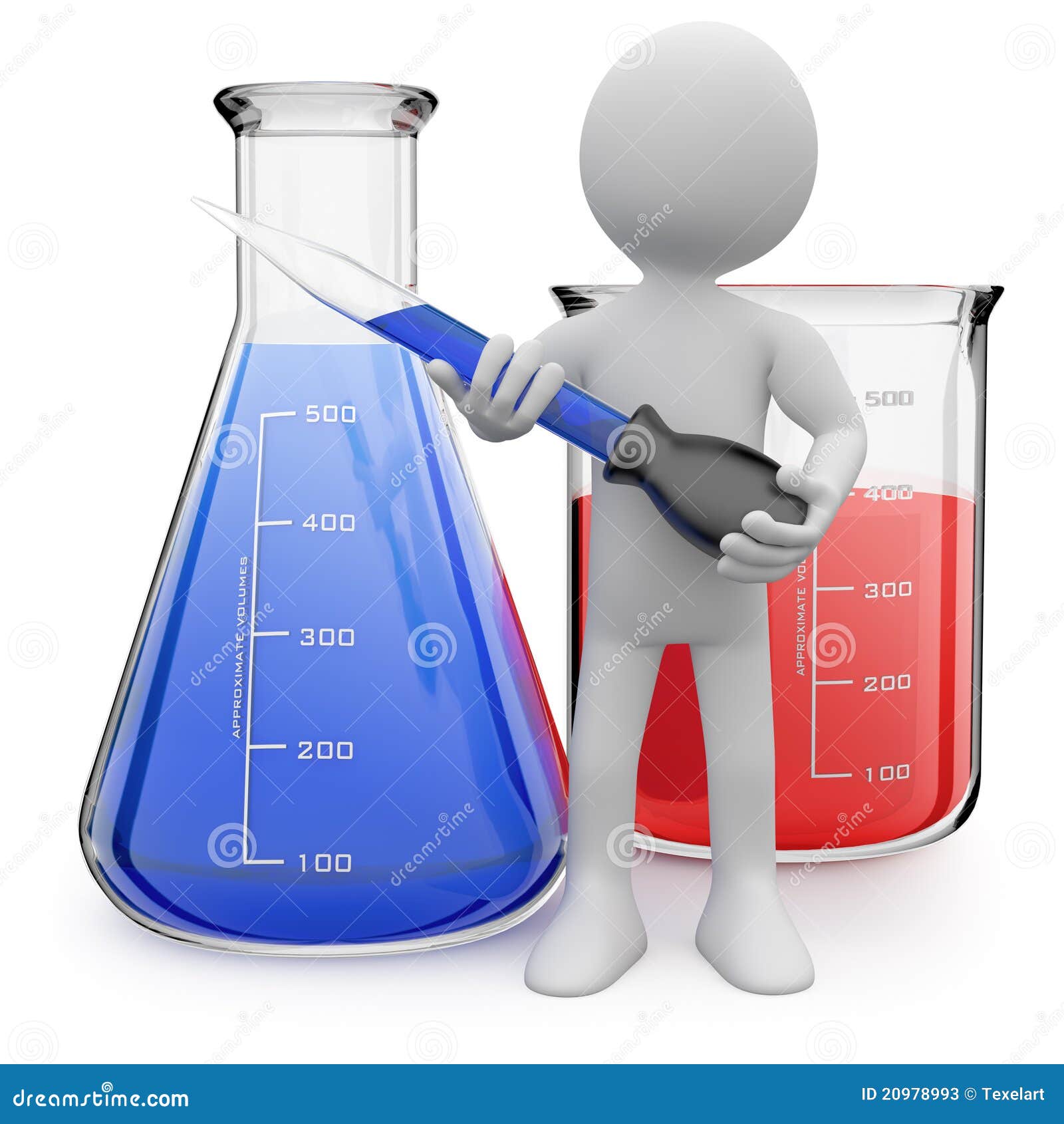 Chimico Che Propone Con Le Provette Illustrazione di Stock ...