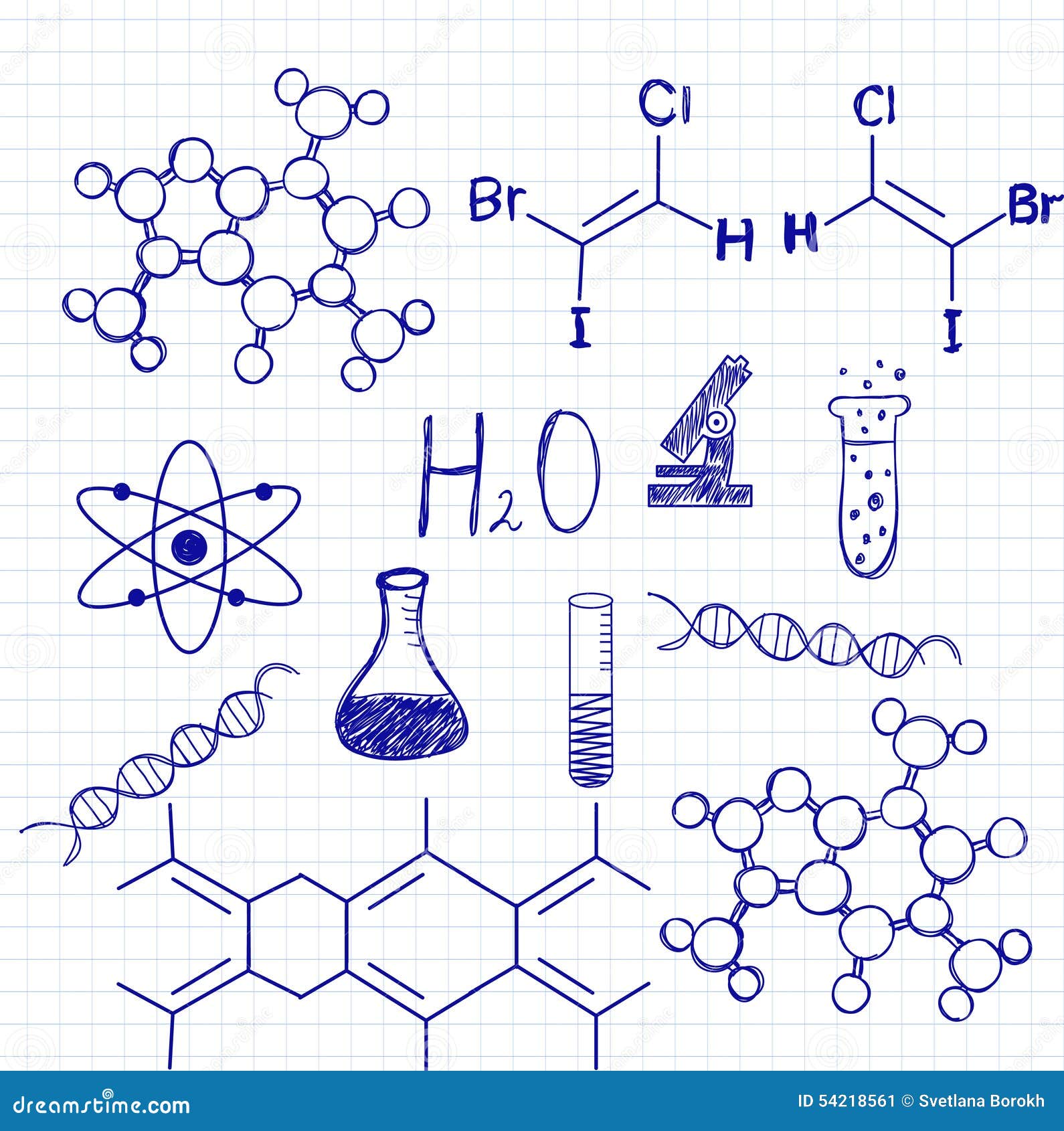Chimie illustration de vecteur. Illustration du configuration - 54218561