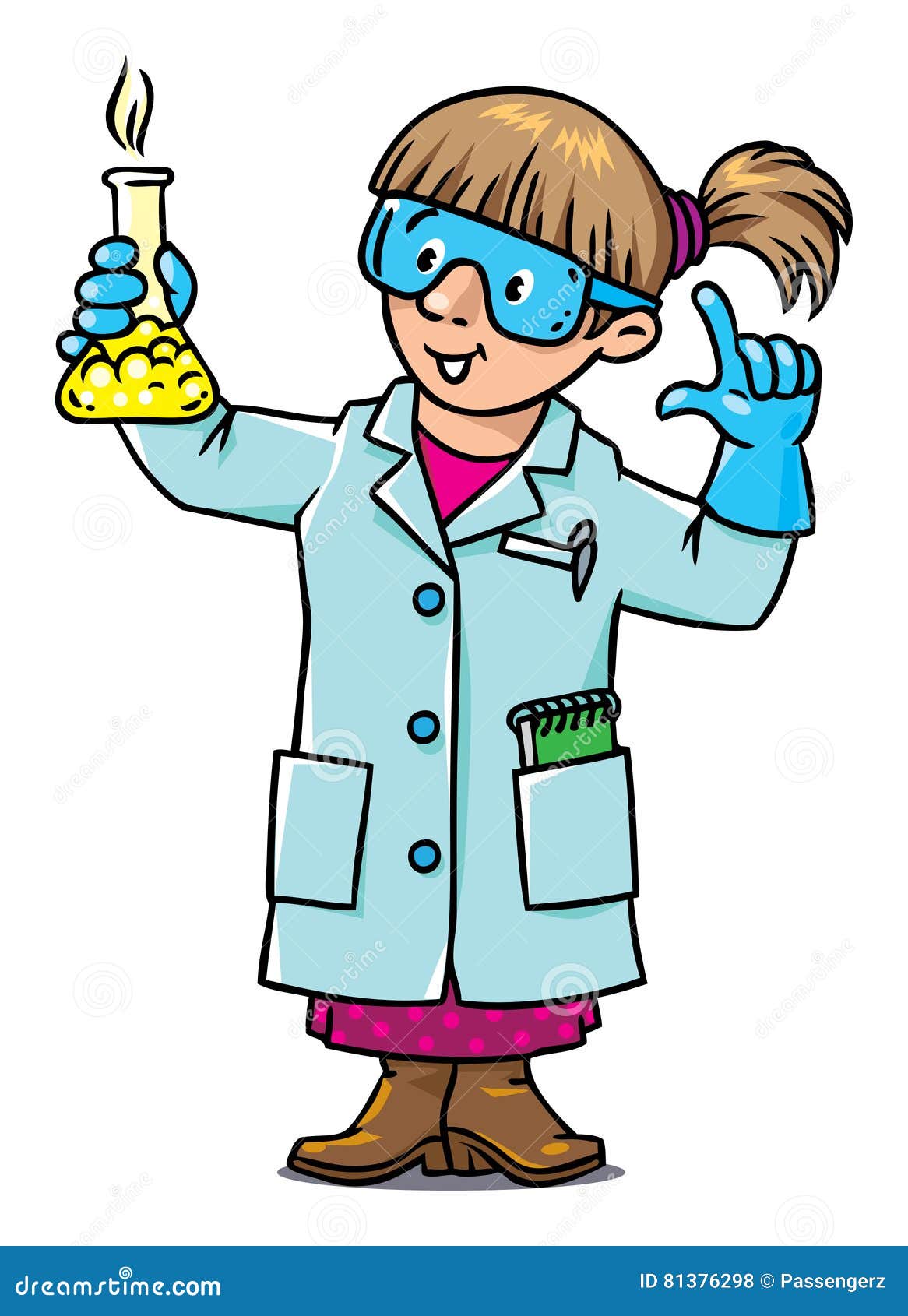 Chimiste Ou Scientifique Drôle Illustration de Vecteur - Illustration ...