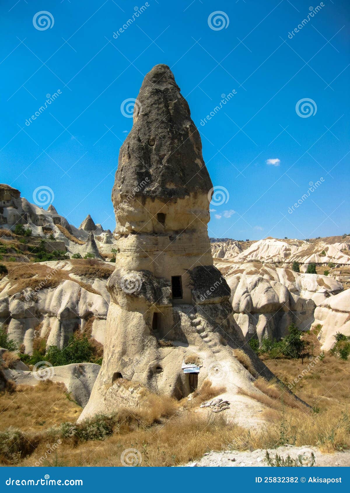 Chimney Cave in Cappadoccia Stock Photo - Image of dwellings, cave ...