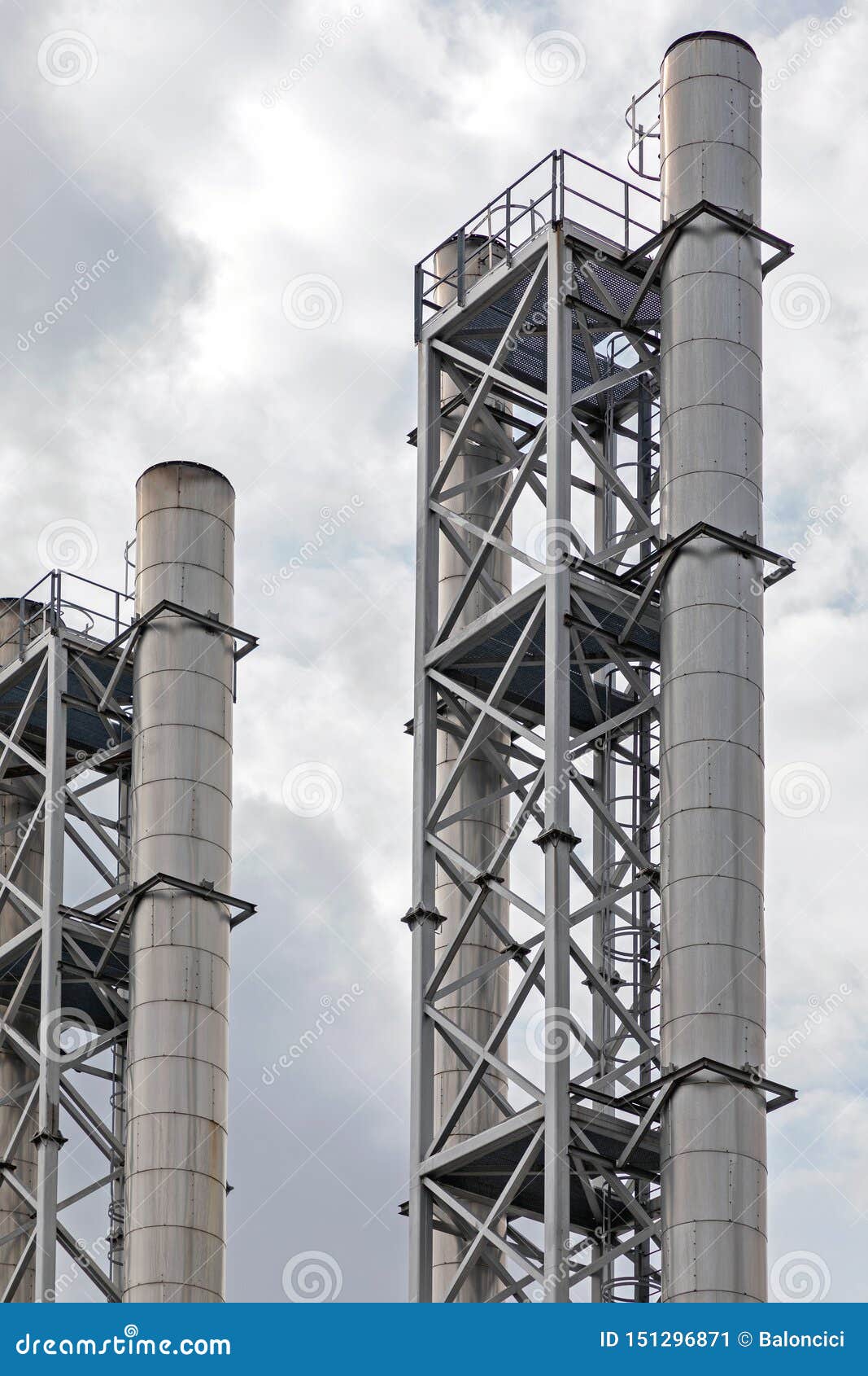 Chimney stock image. Image of station, structure, metal - 151296871