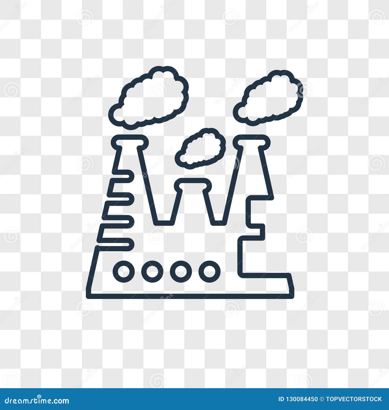 Chimney Concept Vector Linear Icon Isolated on Transparent Background ...