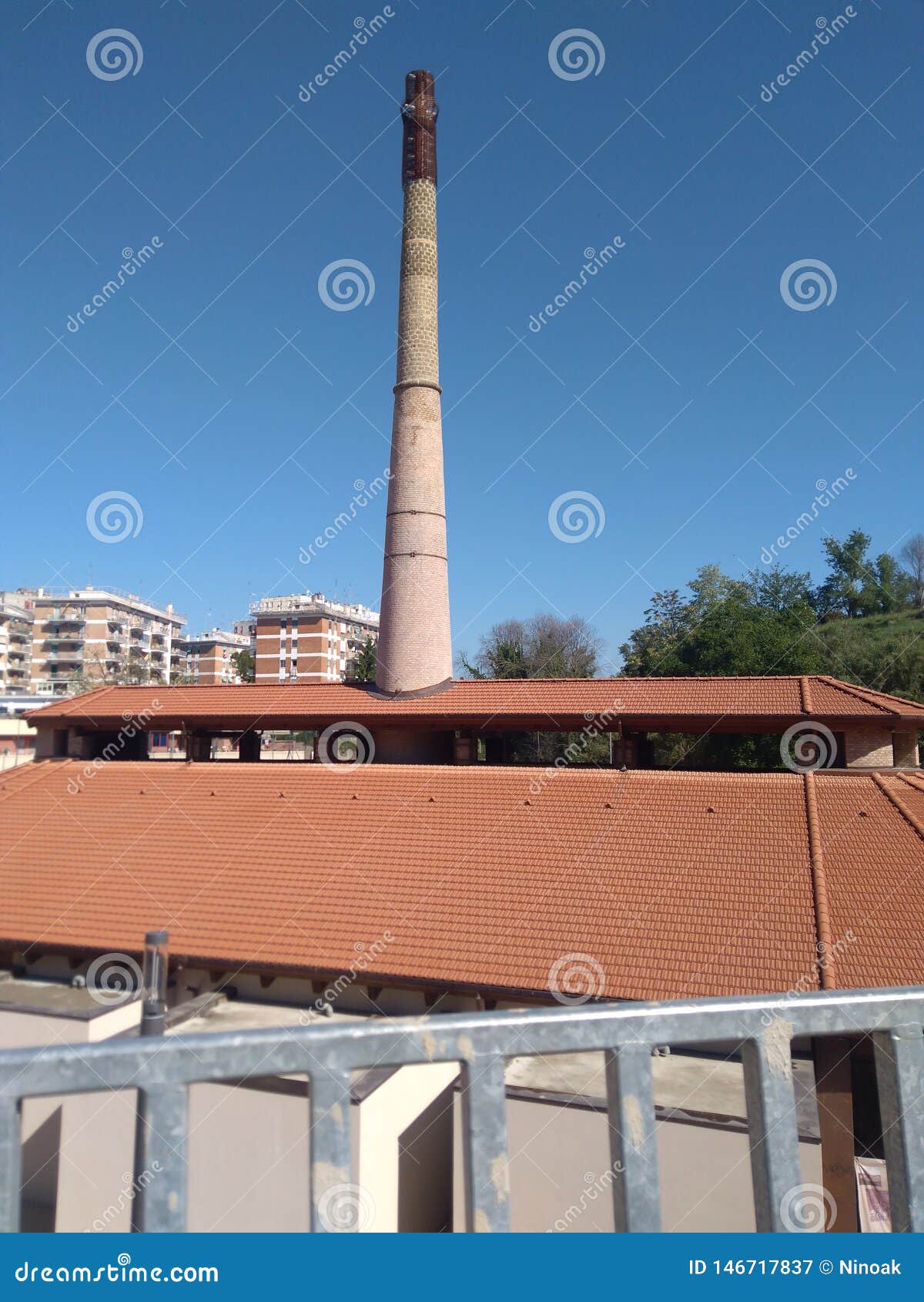 Chimney Correctly Designed in Rome at Via Aurelia Stock Image - Image ...