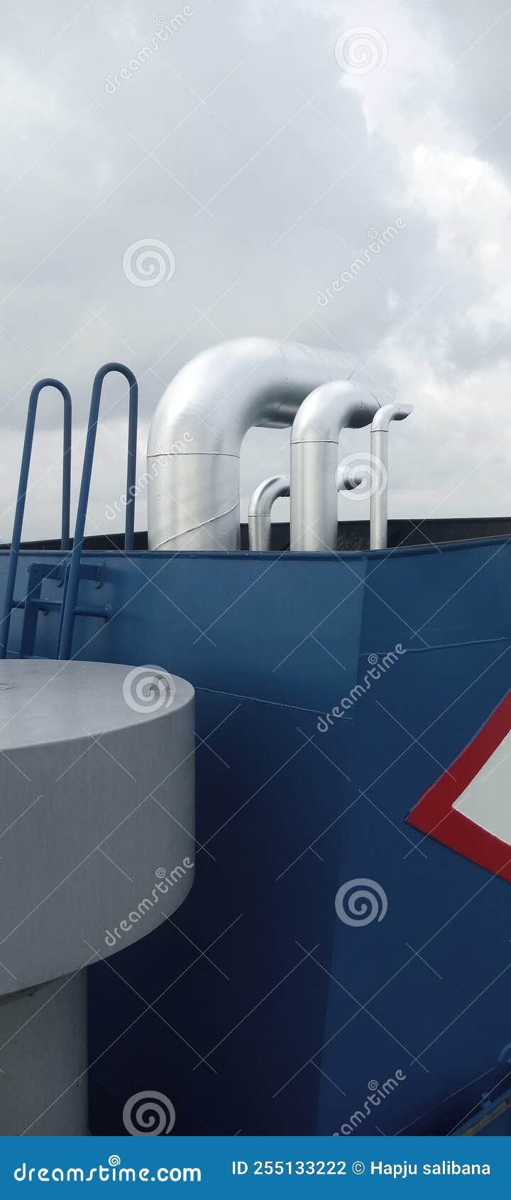 Chimney of engine stock photo. Image of iron, blue, vehicle - 255133222