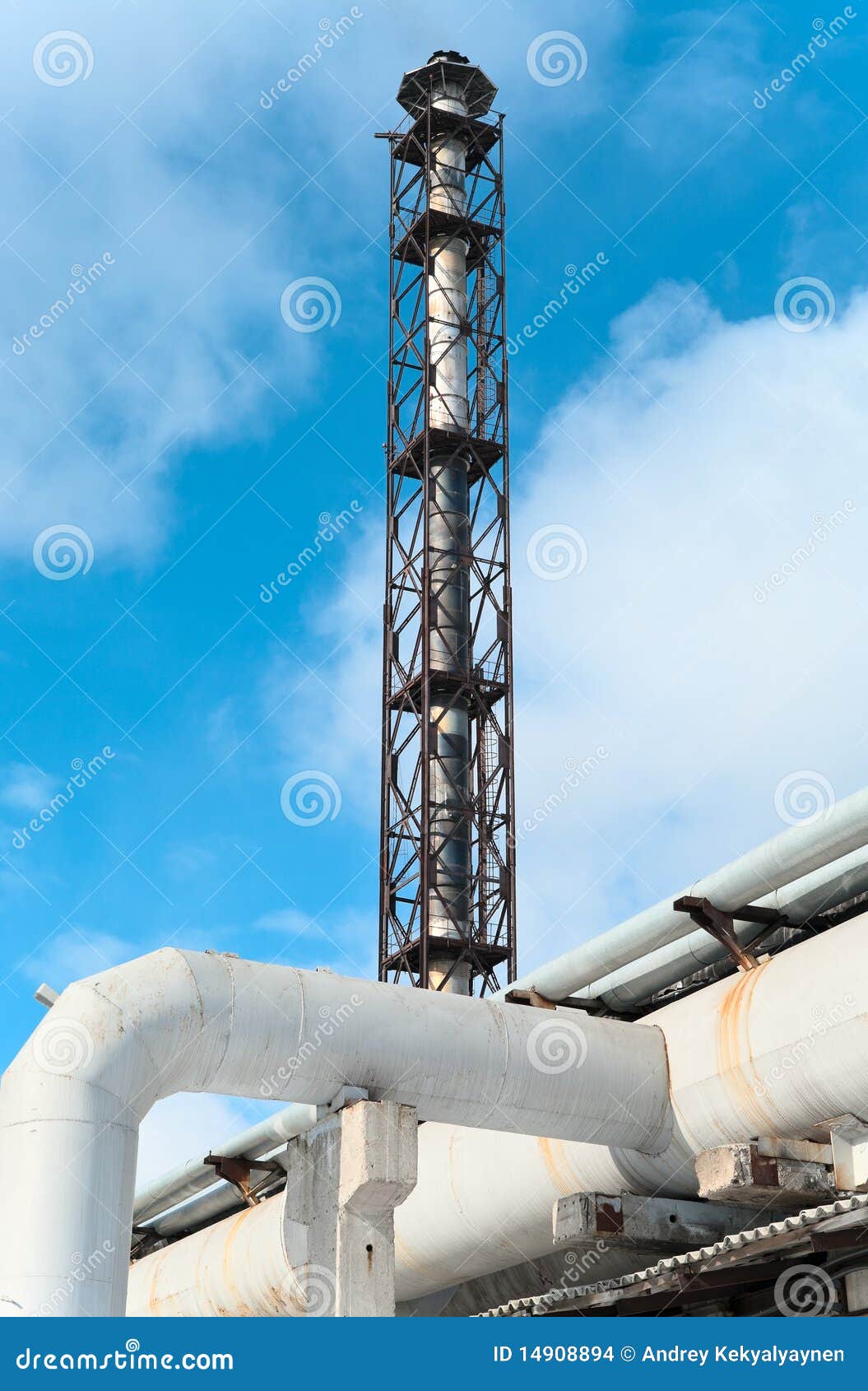 Chimney in factory stock photo. Image of funnel, global - 14908894