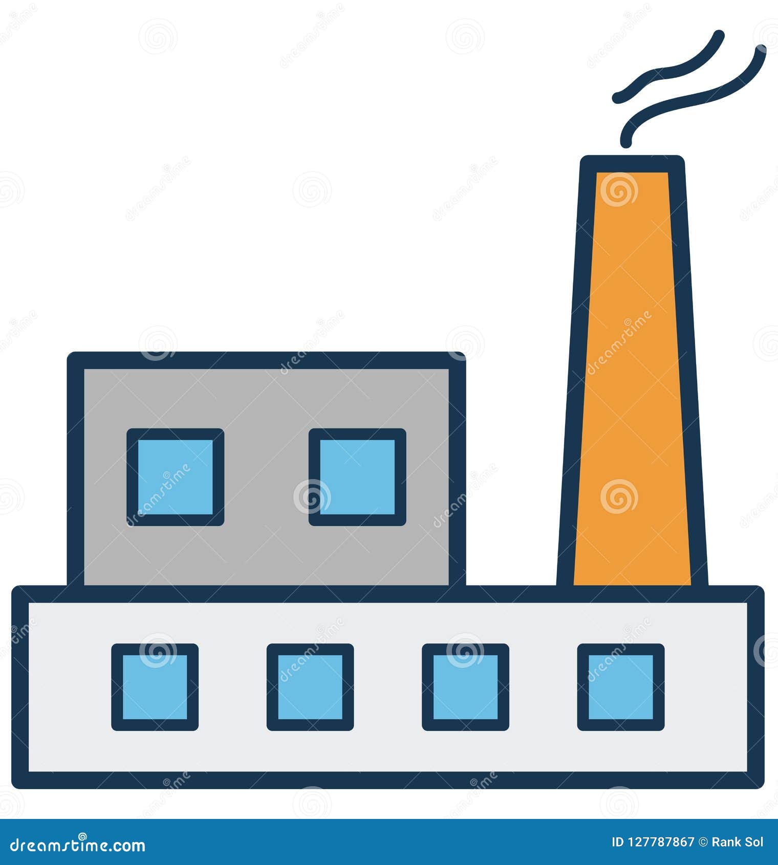 Chimney, Factory Isolated Vector Icon Can Be Easily Modified or Edit ...