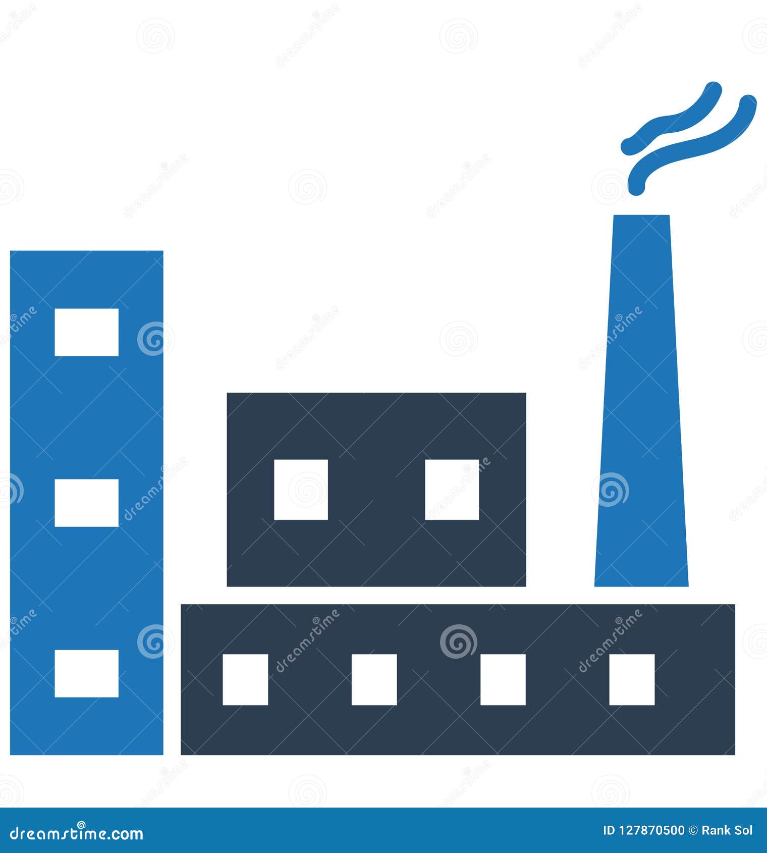 Chimney, Factory Isolated Vector Icon Can Be Easily Modified or Edit ...