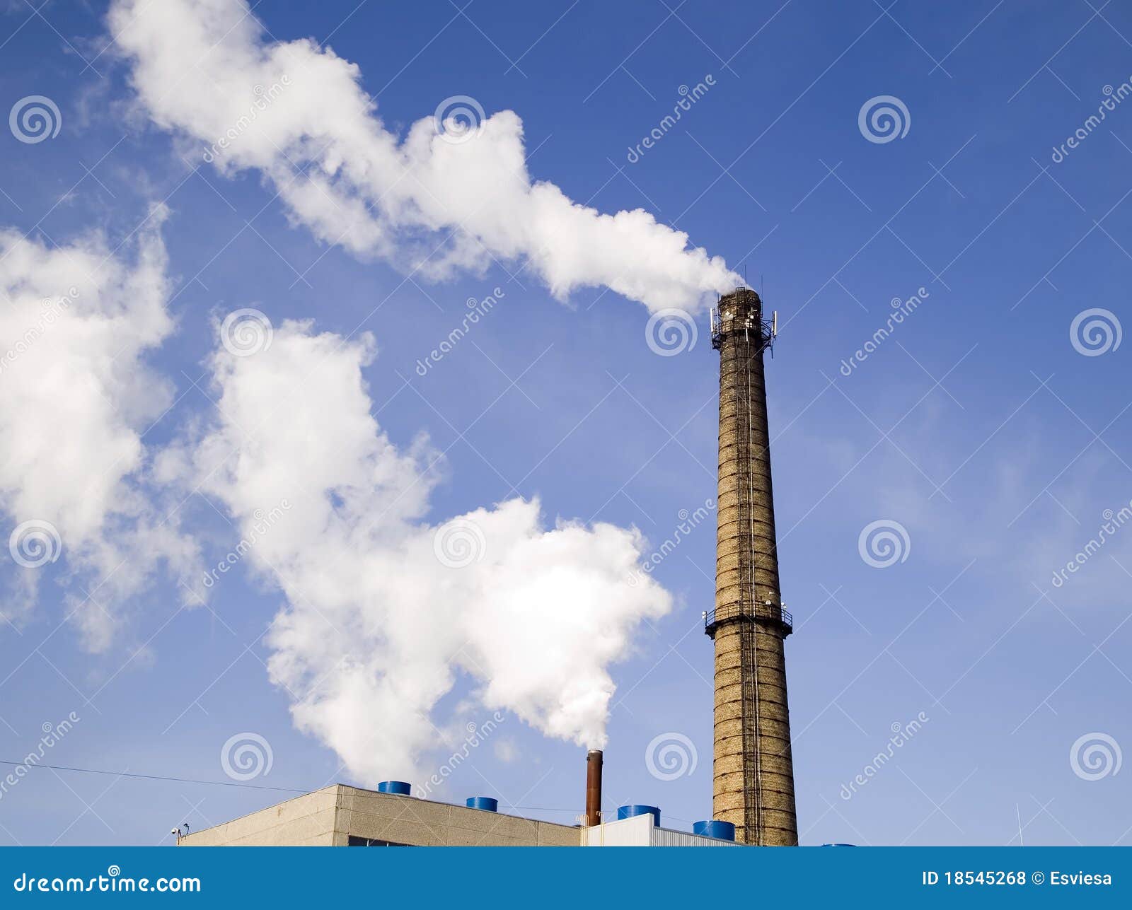 Chimney of Factory with Smoke Stock Photo - Image of atmosphere ...