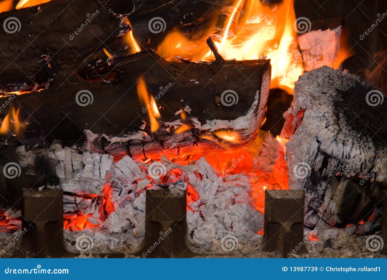 Chimney fire stock image. Image of wood, indoors, night - 13987739