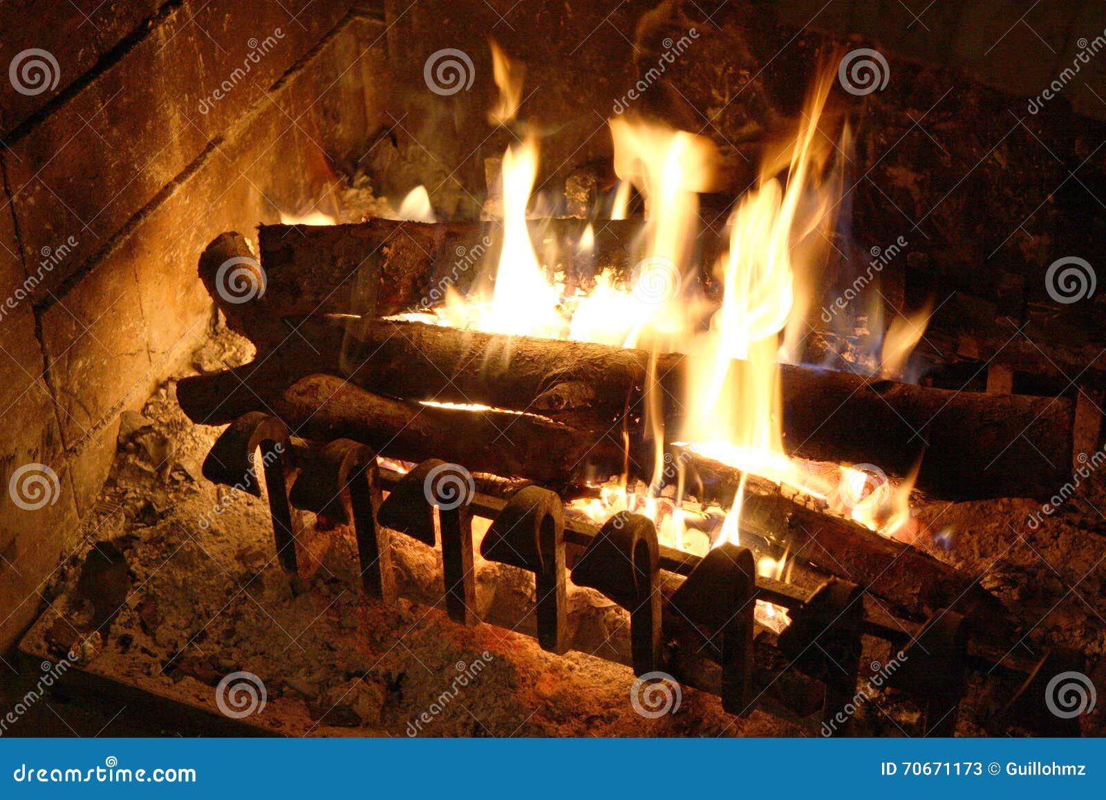 Chimney fire stock image. Image of burning, heat, warm - 70671173