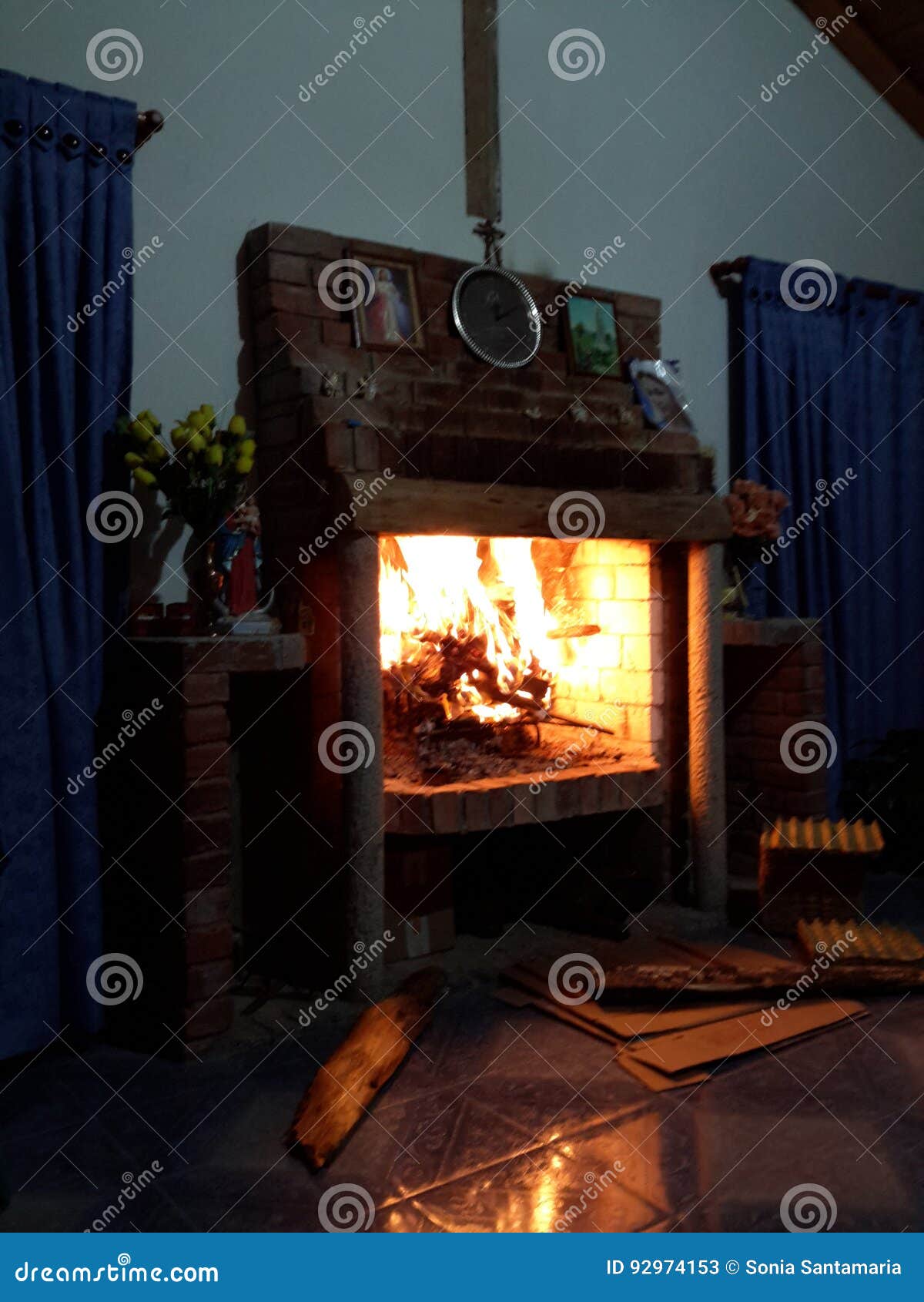 Chimney stock image. Image of fire, burn, chimney, turn - 92974153