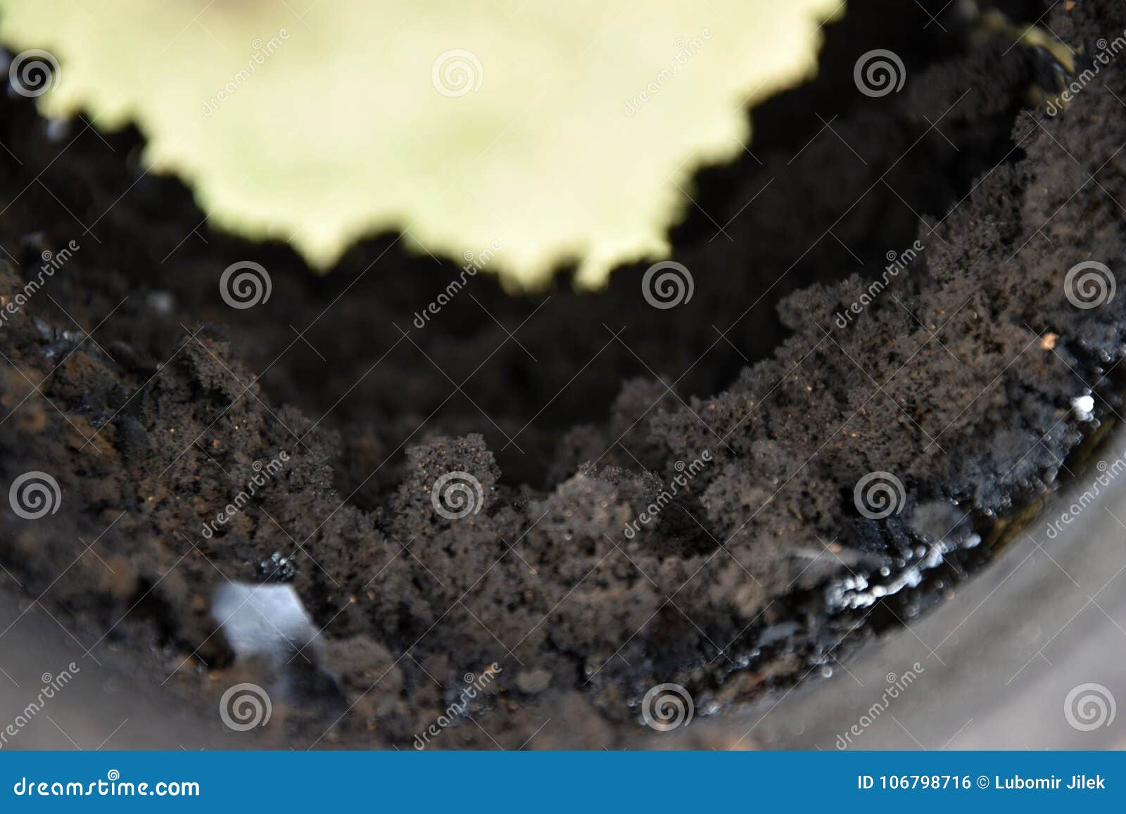 Chimney Flue Pipe Covered with a Thick Layer of Soot. Stock Photo ...