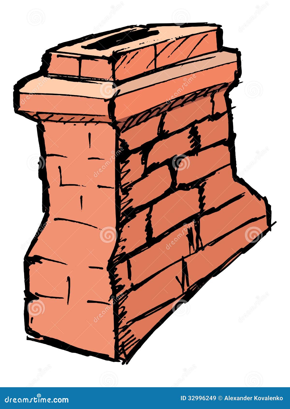 Chimney stock vector. Illustration of pipe, pylon, sketch - 32996249